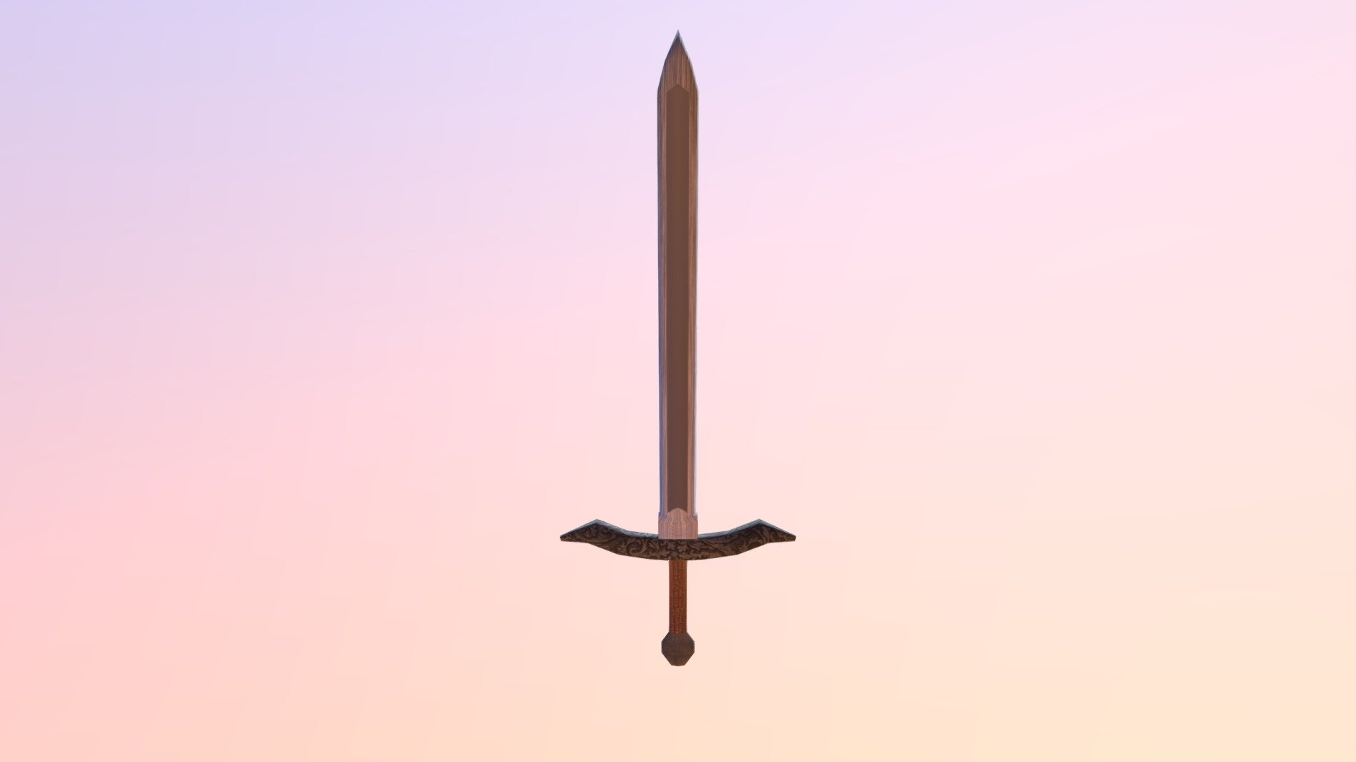 Simple Sword - 3D model by Daniela Del Rio (@ddelrio) [e5638a9] - Sketchfab