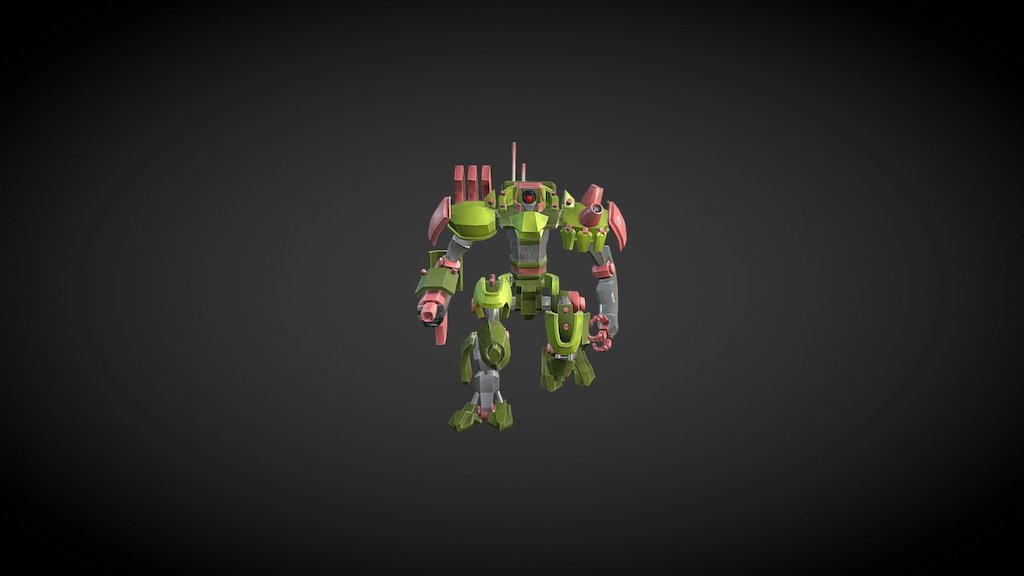 Robot animation for a game - 3D model by spazugg [e5645c9] - Sketchfab