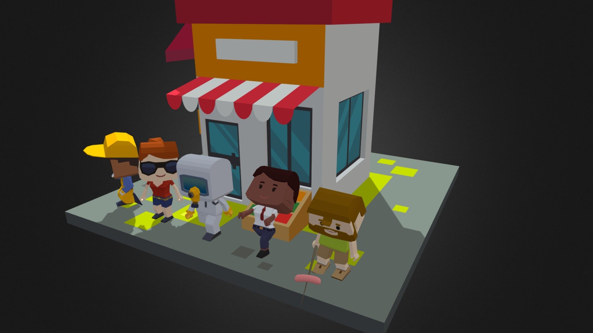 20 Low-poly animated characters pack - Buy Royalty Free 3D model by ...