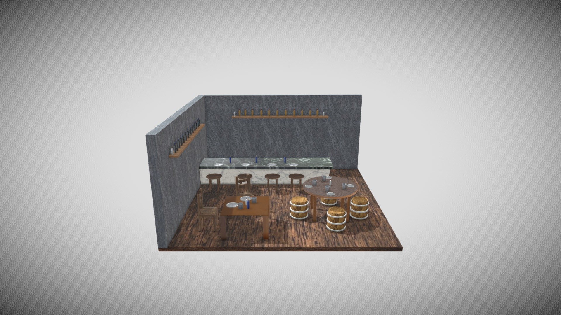 MEDIEVAL BAR - 3D model by NikolasGodoy [e568db0] - Sketchfab