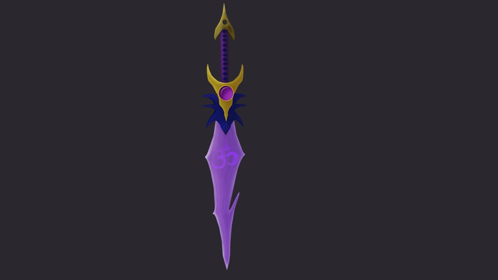Stylized WoW Weapon - Amethyst Sky - 3D model by Lara_Verhelst [e56b8b7 ...