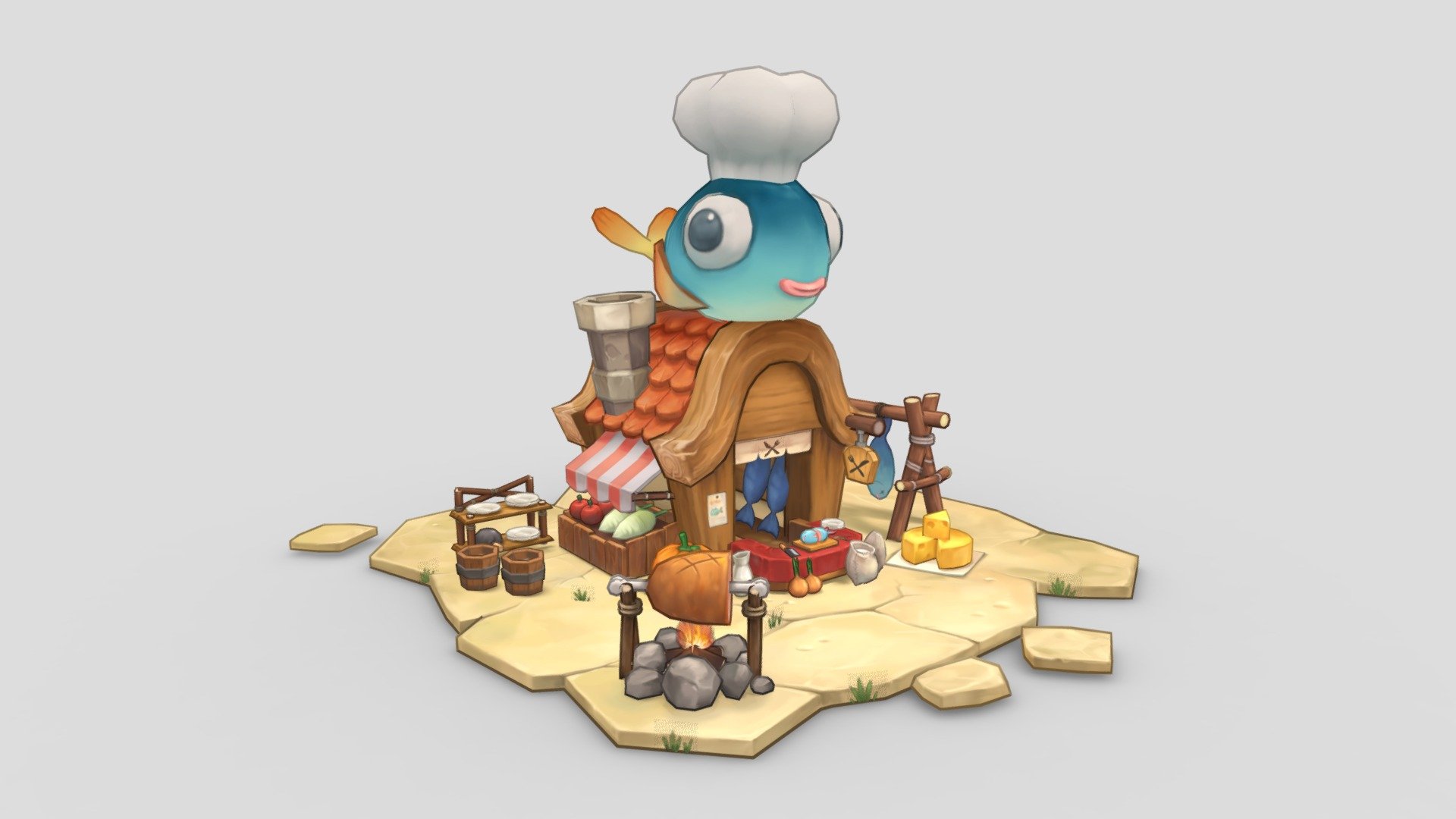 Fish shop - 3D model by tk5492 [e56d6ff] - Sketchfab