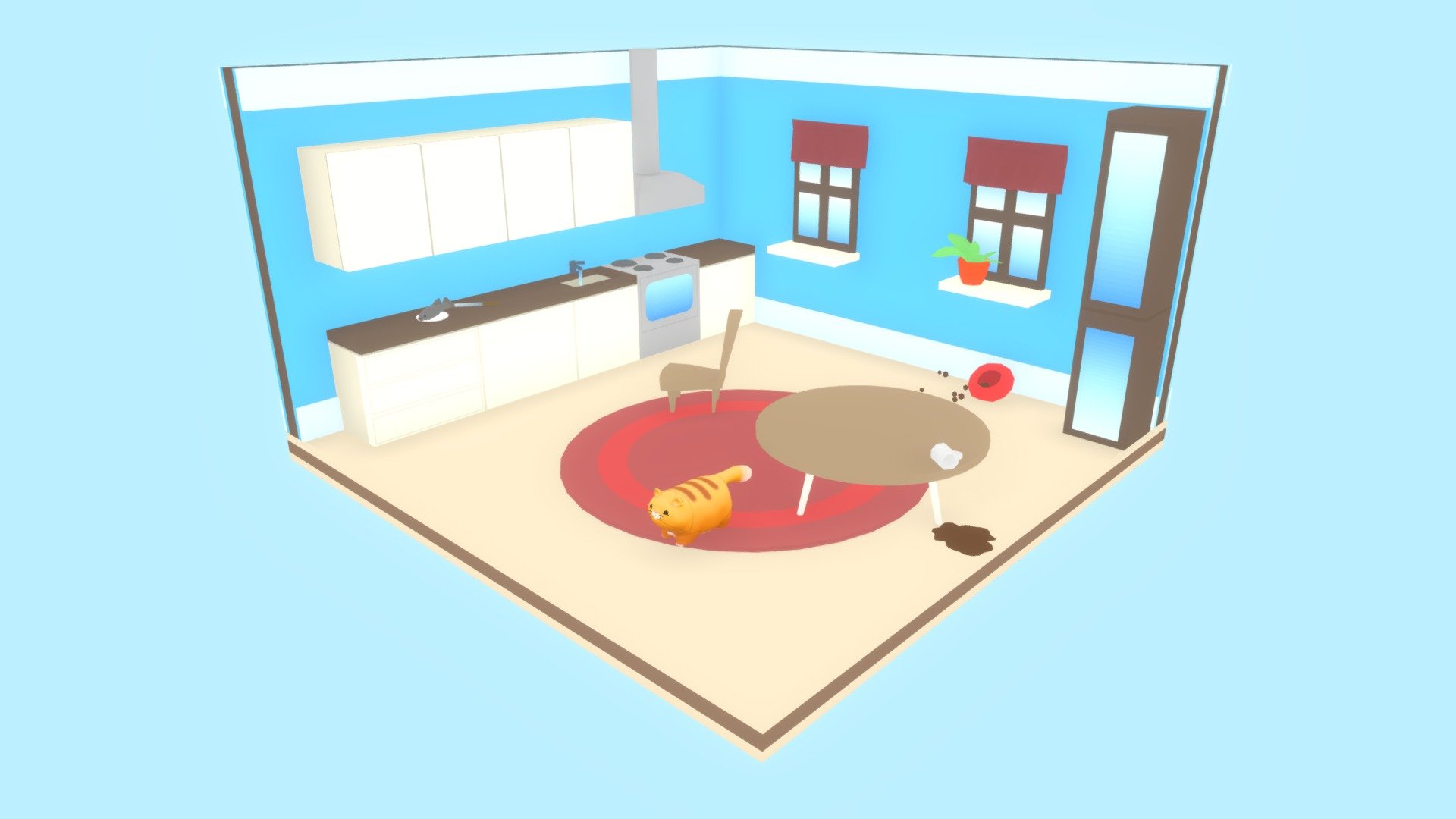 Fat Cat - 3D model by Scheff-xD [e57338a] - Sketchfab