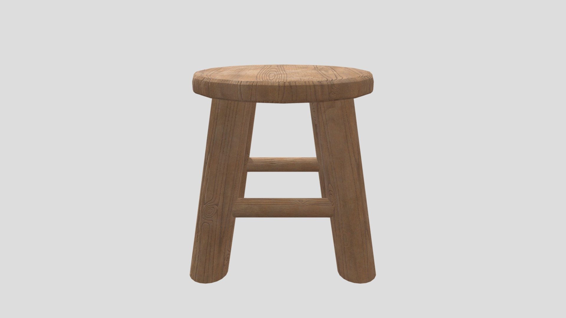 Wooden Stool - 3D model by FanrirRC [e5735a5] - Sketchfab