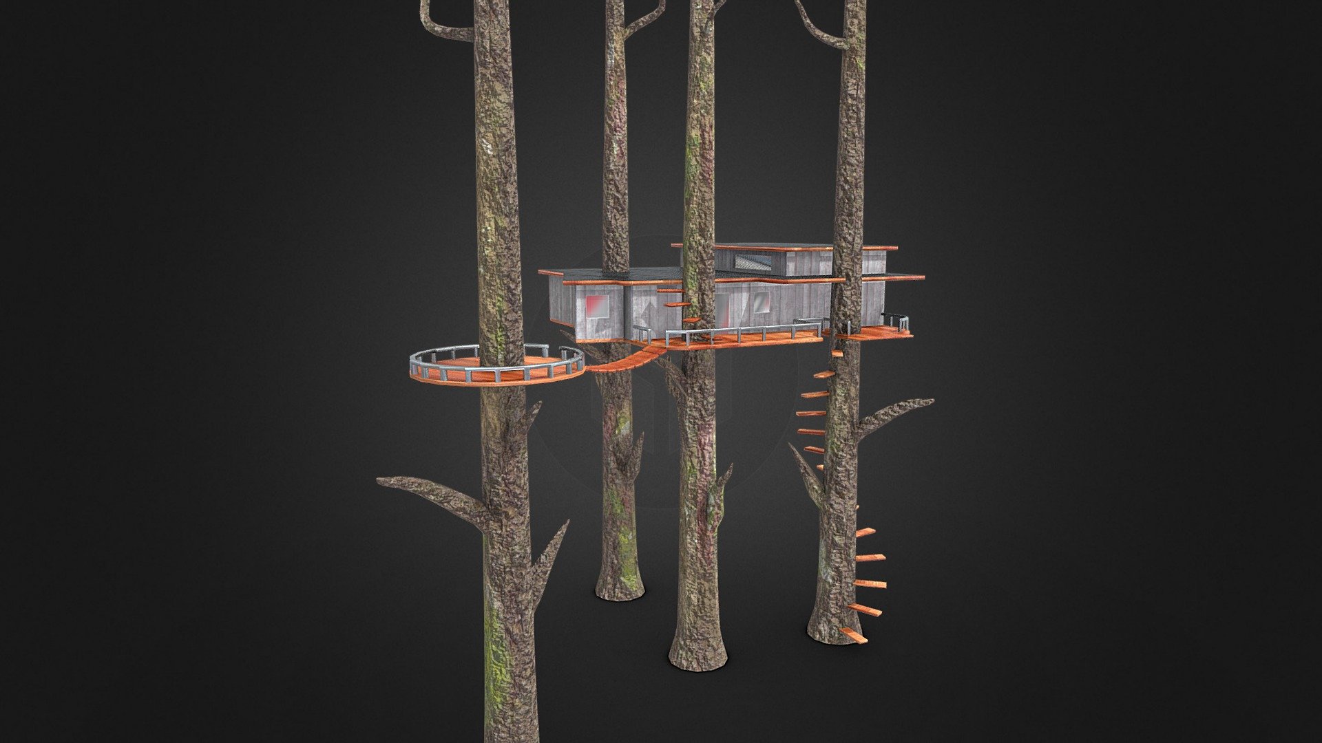 Treehouse - Download Free 3D model by Rares Orza - skypro86 (@skypro86 ...