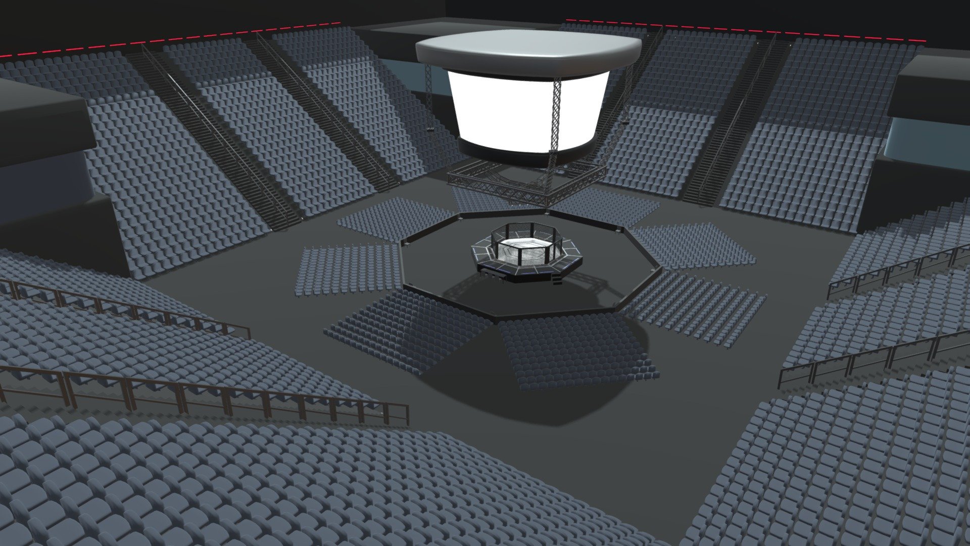 UFC MMA Octogon Stadium v.2. model - Download Free 3D model by ...
