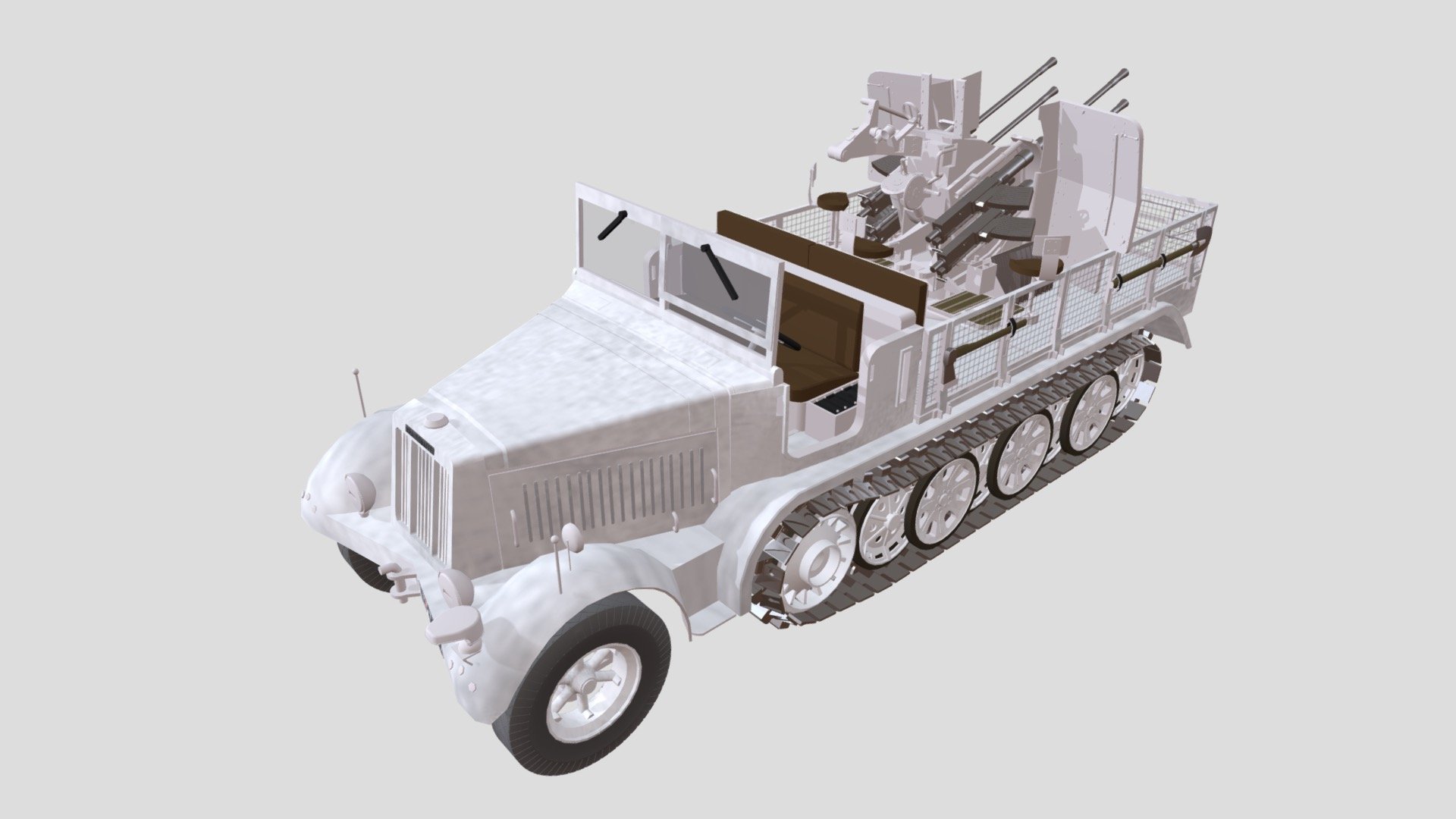 SD.KFZ. 7/1 mit FlakVierling 38 - 3D model by Basic Hsu (@Hsu.Pei.Ge ...