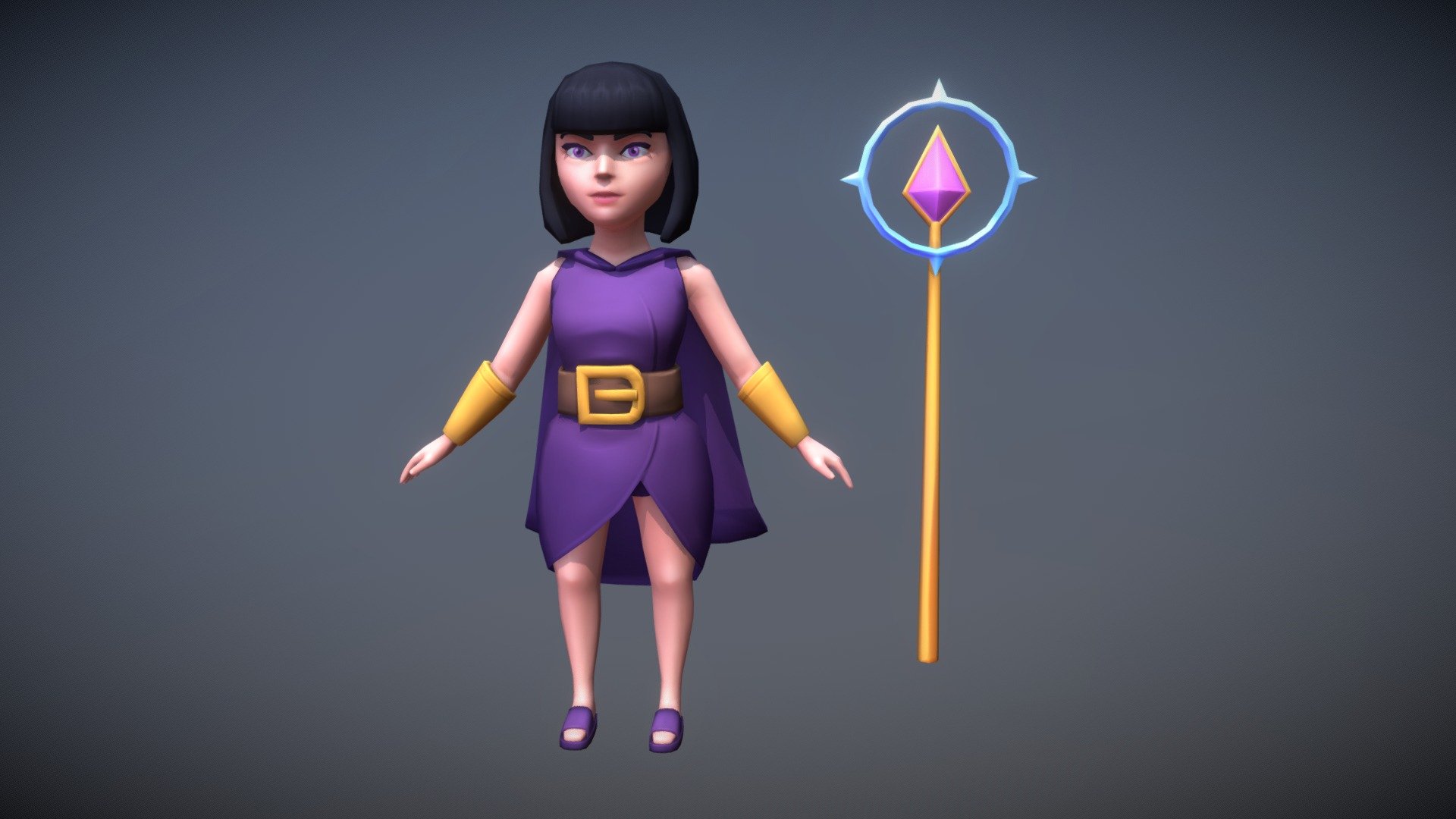Low Poly Wizard Character - 3D model by PolySquid (@PolySquid_Studios ...