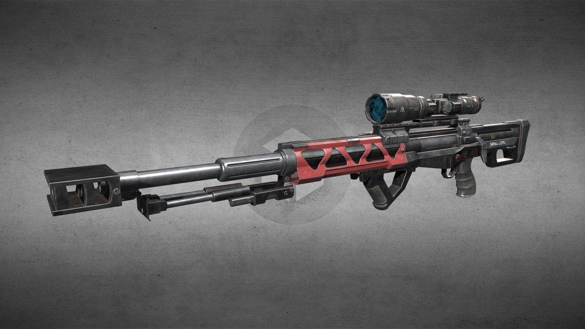 Anti Material Precision Rifle - 3D model by 13 Particles (@13particles ...