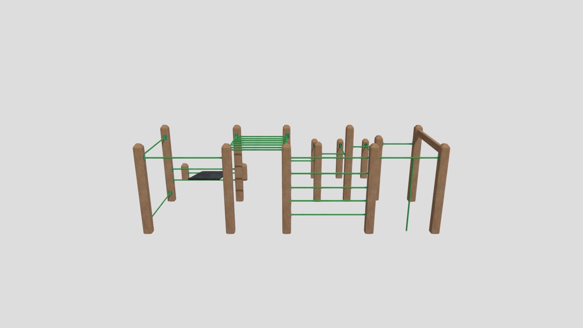 Wood Calisthenics outdoor Station - 3D model by Alessandro.Alin ...