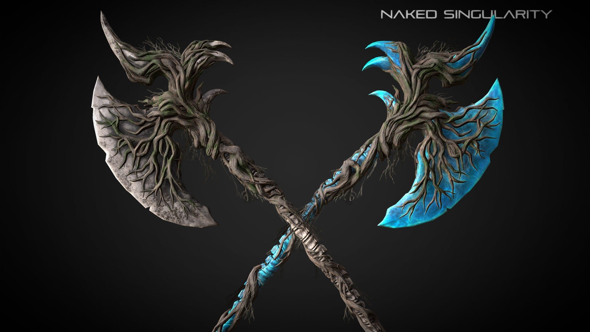 Claw halberd | Medieval dark fantasy halberd - Buy Royalty Free 3D ...