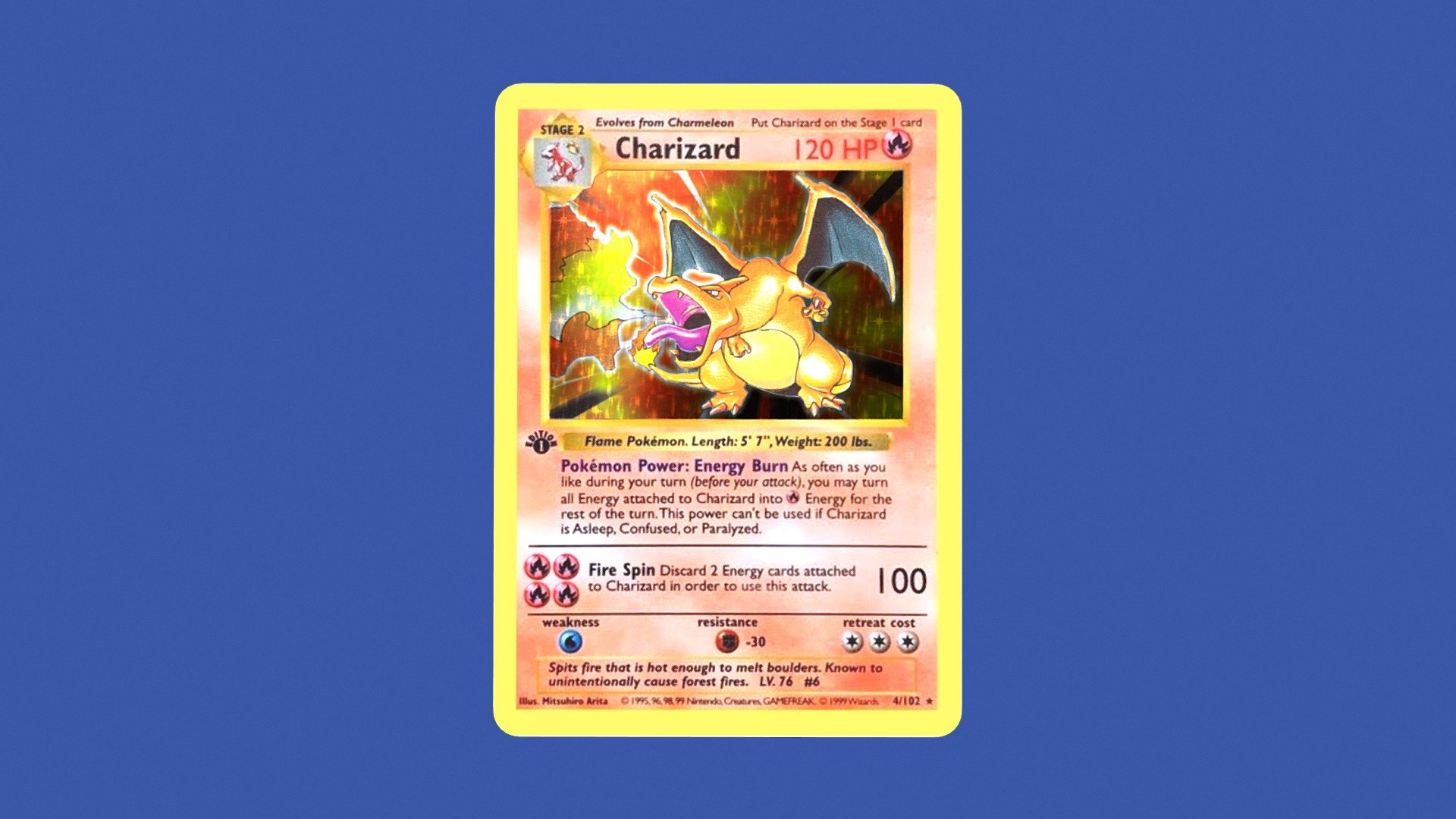 Pokemon TCG Charizard 1st Edition Download Free 3D Model By Rtql8d