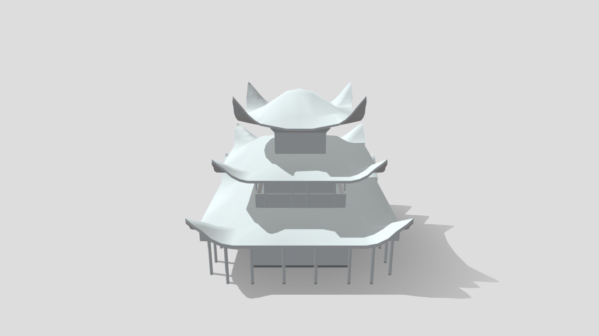 Yueyang Tower - 3D model by Lynn (@L1ttl3M00nCh1ld) [e5858f7] - Sketchfab