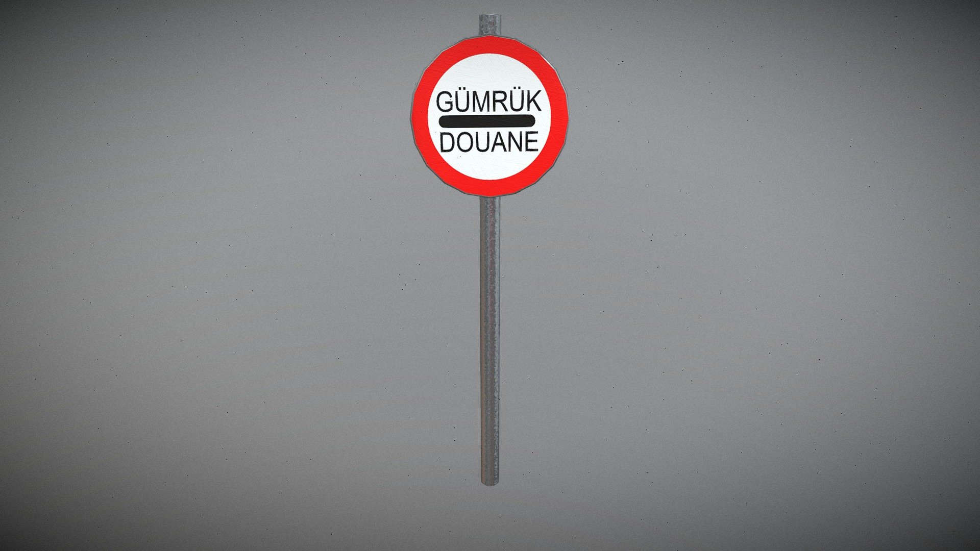 Douane Traffic sign - Download Free 3D model by Hüseyin Demirci (@Dudzy ...