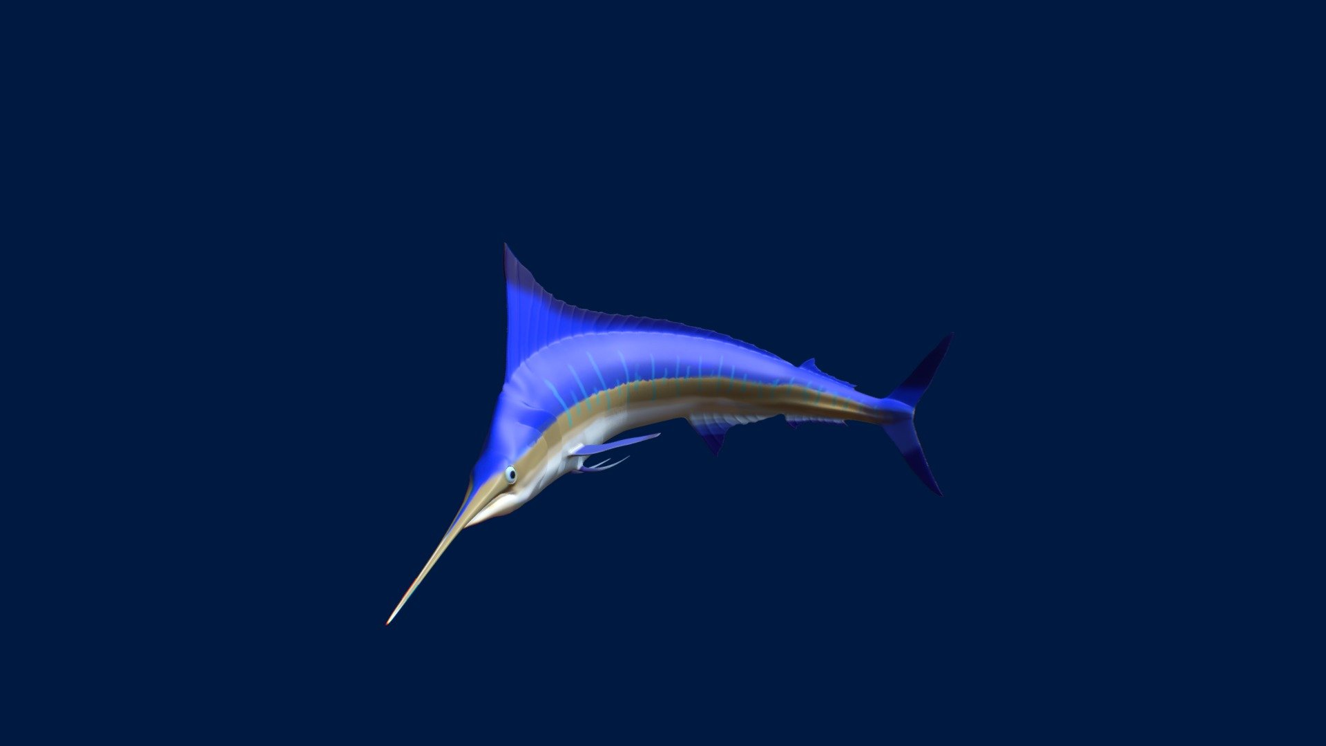 Blue Marlin - 3D model by Chris MacDonald (@chrismacdonalddesign ...