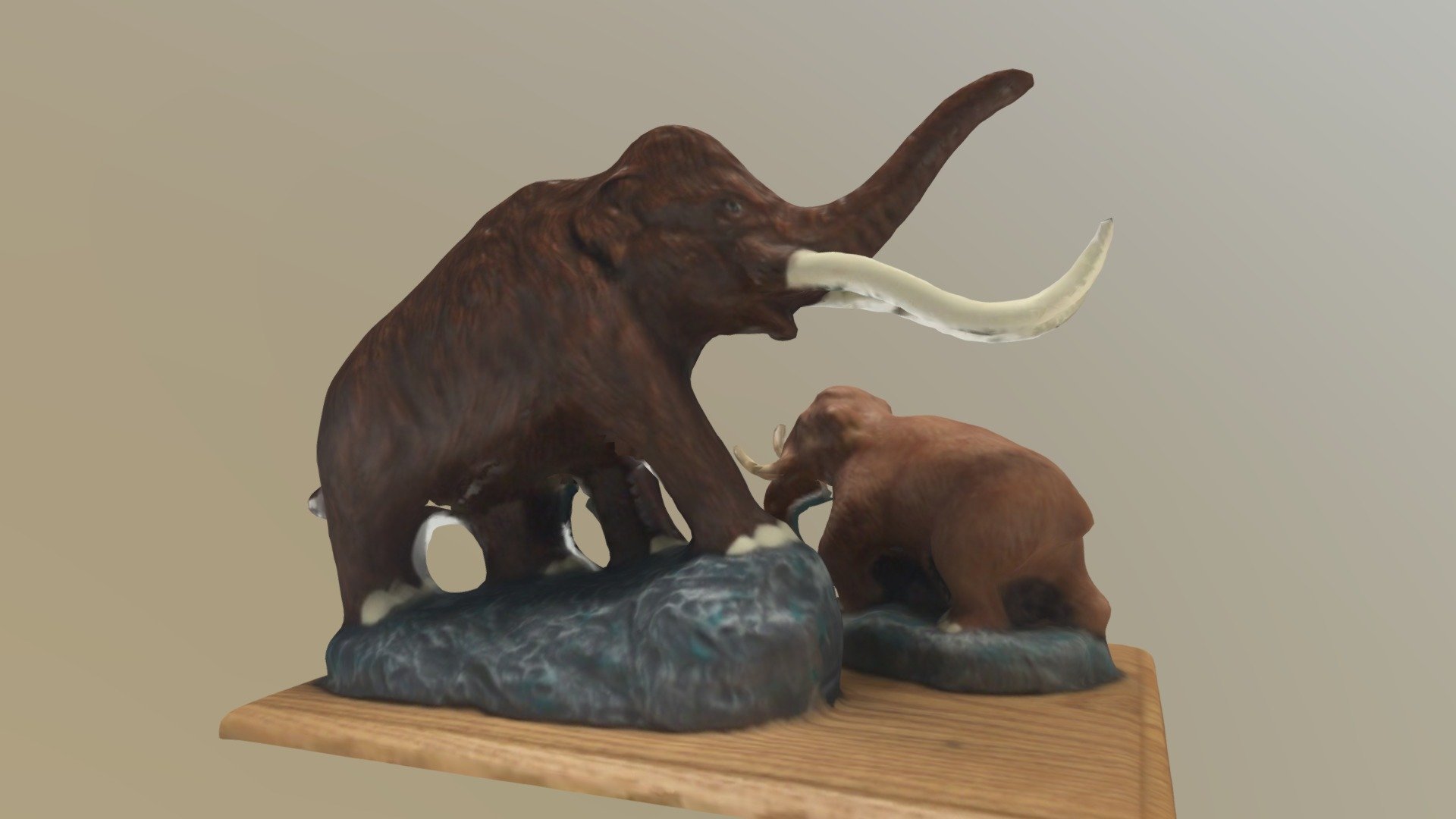 Mastodon mother and child - 3D model by Virtual Curation Lab (@virtualcurationlab) [e58ed4f ...