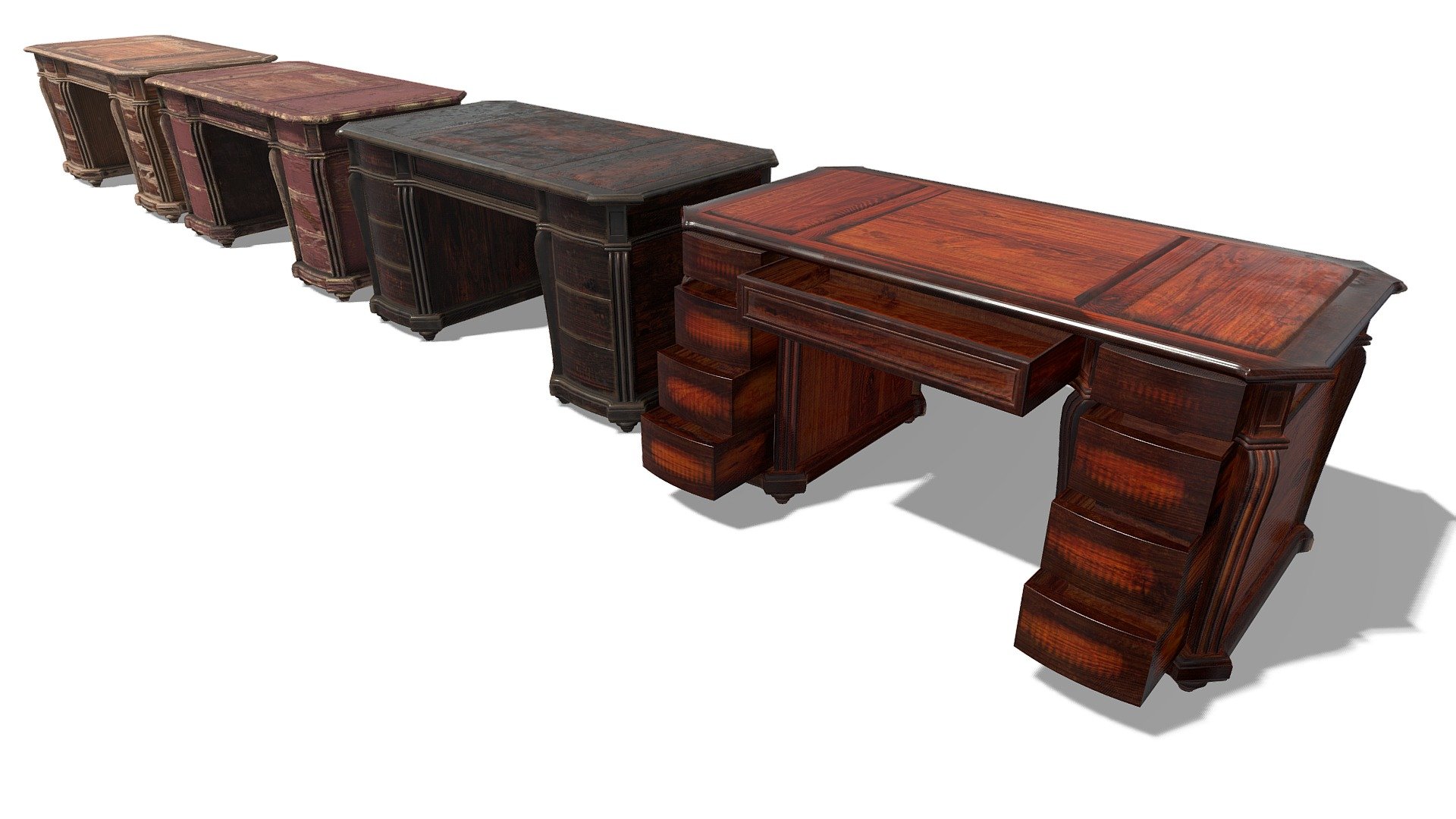 Antique Desks - Buy Royalty Free 3D model by Studio Lab (@studiolab.dev ...
