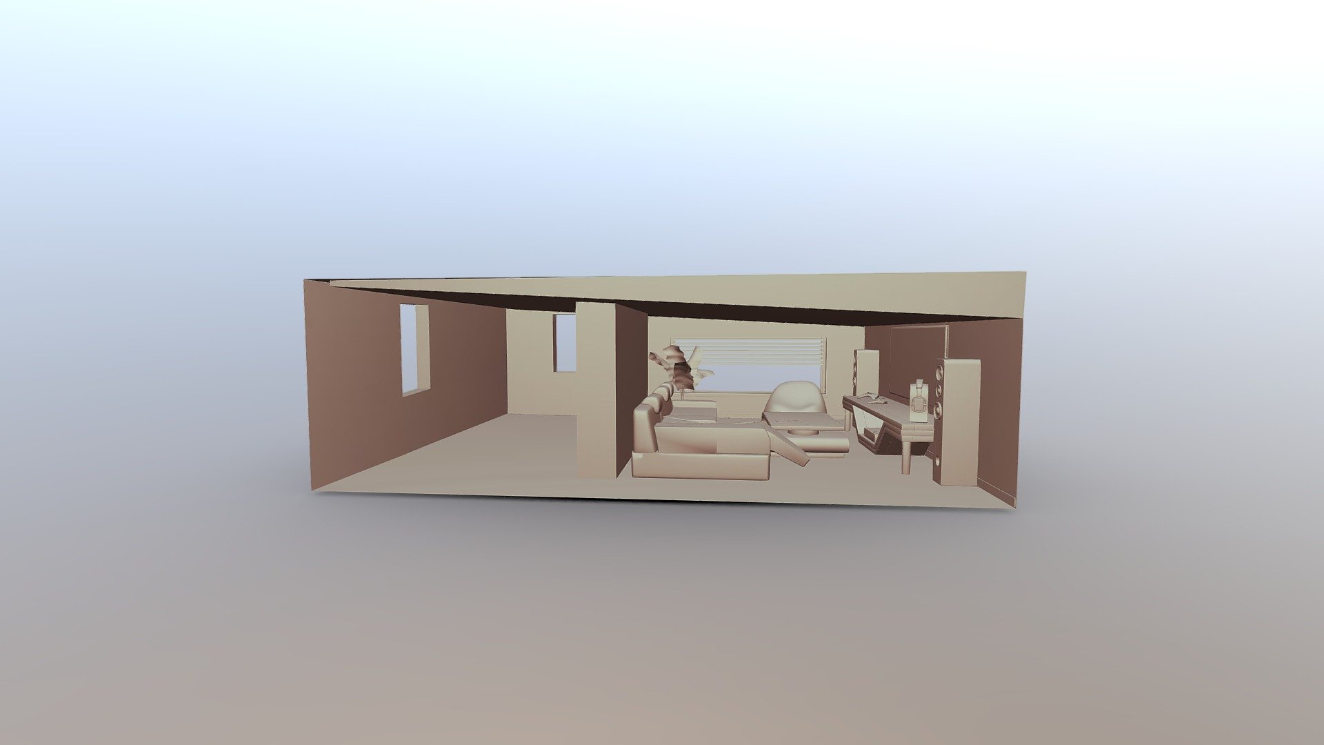 Living Room - 3D model by karanudhani96 [e59695b] - Sketchfab