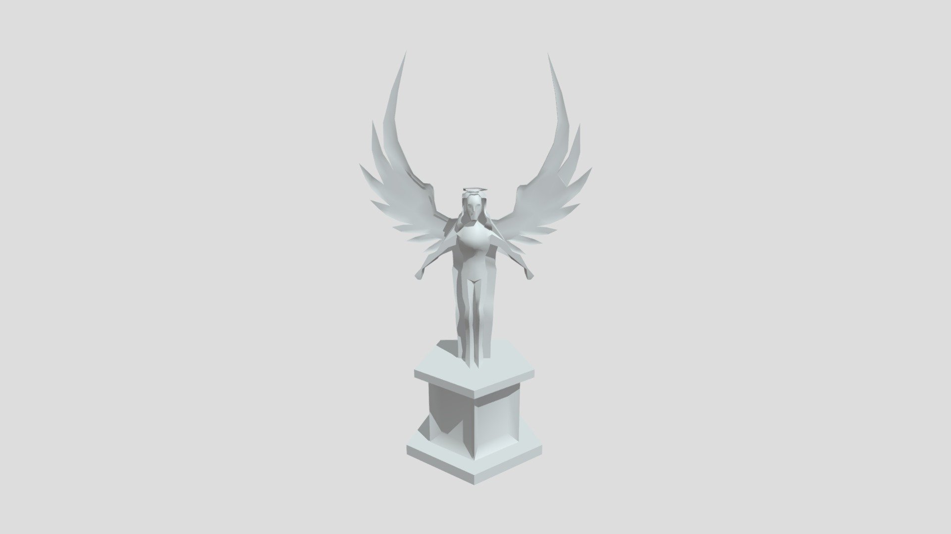 Archangel Statue (low poly) - Download Free 3D model by djariza32 ...