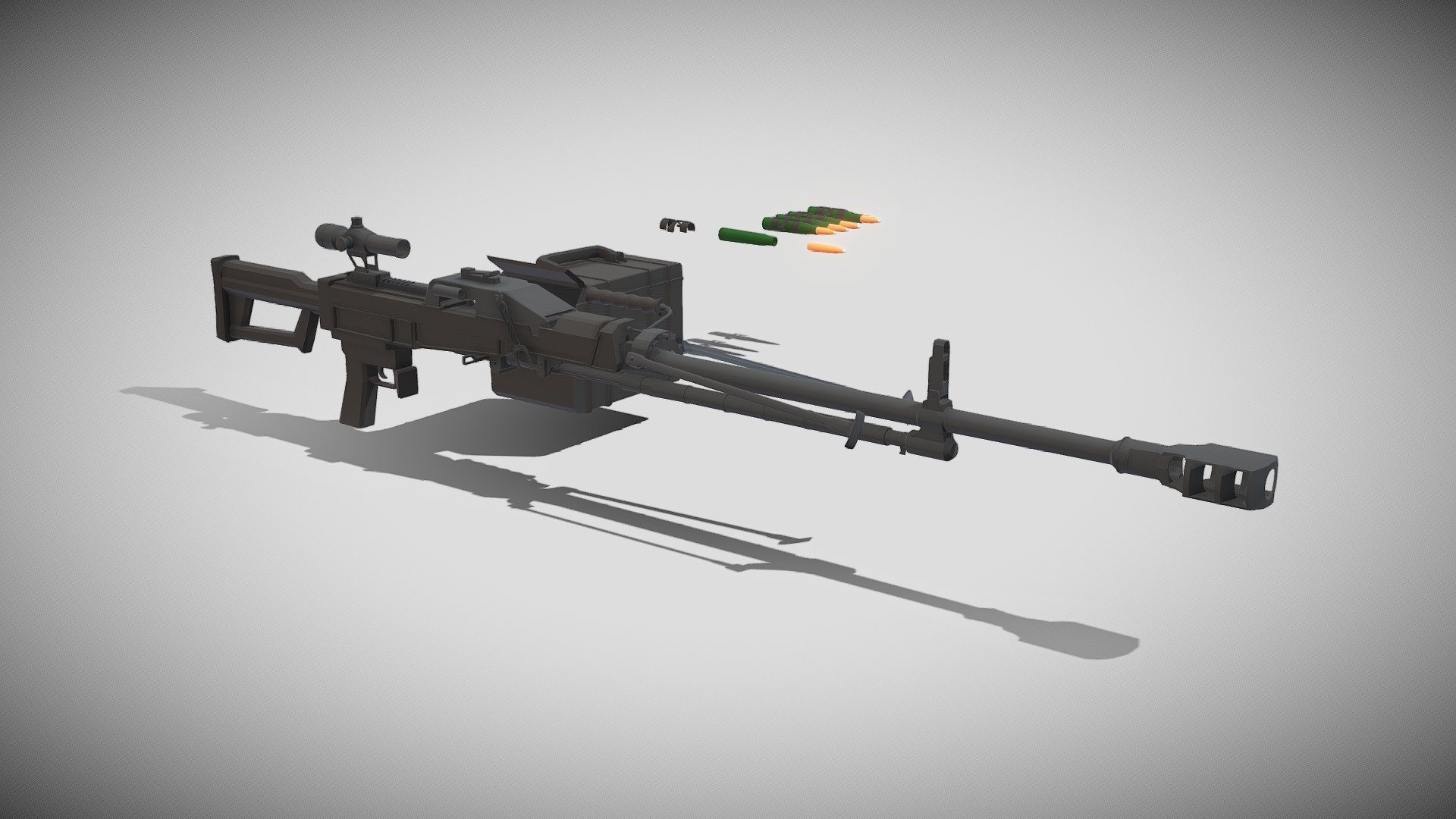 QJZ-171 Heavy machine gun - 3D model by EXcalibur117 [e59a5c3] - Sketchfab