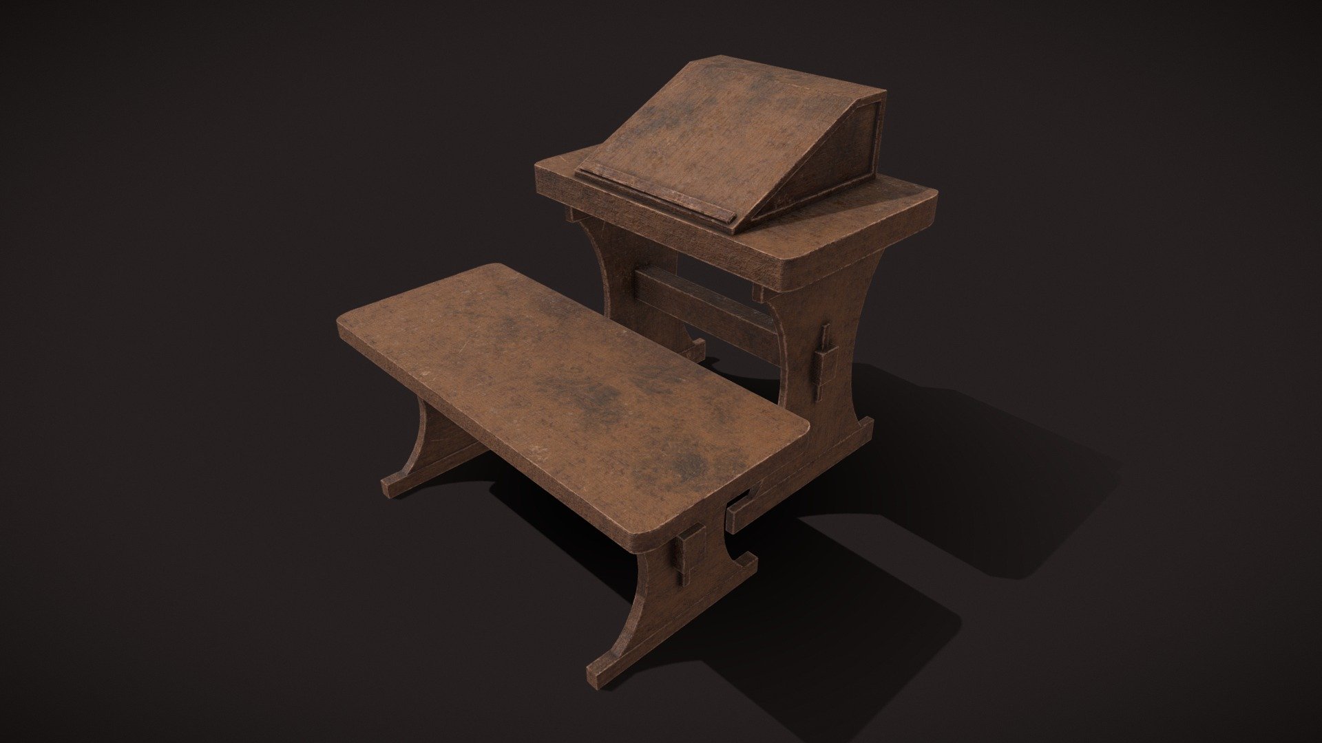 Study Desk and Chair - Buy Royalty Free 3D model by ...