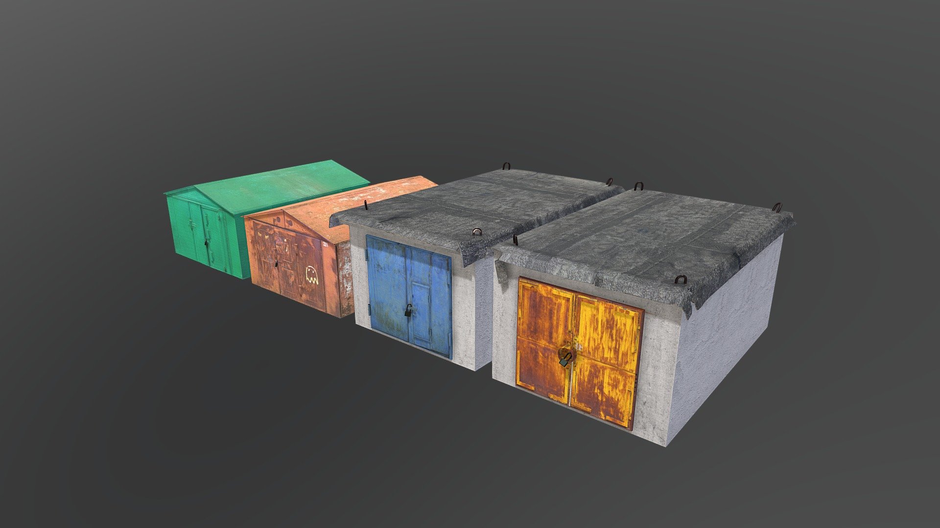 Russian Garages - 3D model by gmatiushkov [e59f213] - Sketchfab