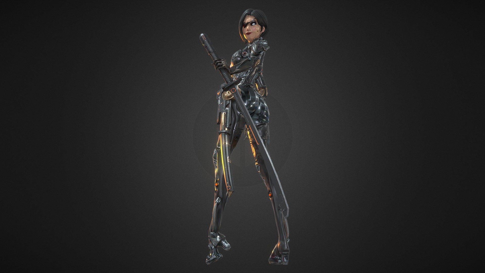 Rainborn the Cyborg - 3D model by salh.aydnn (@salh.aydn) [e5a2414 ...