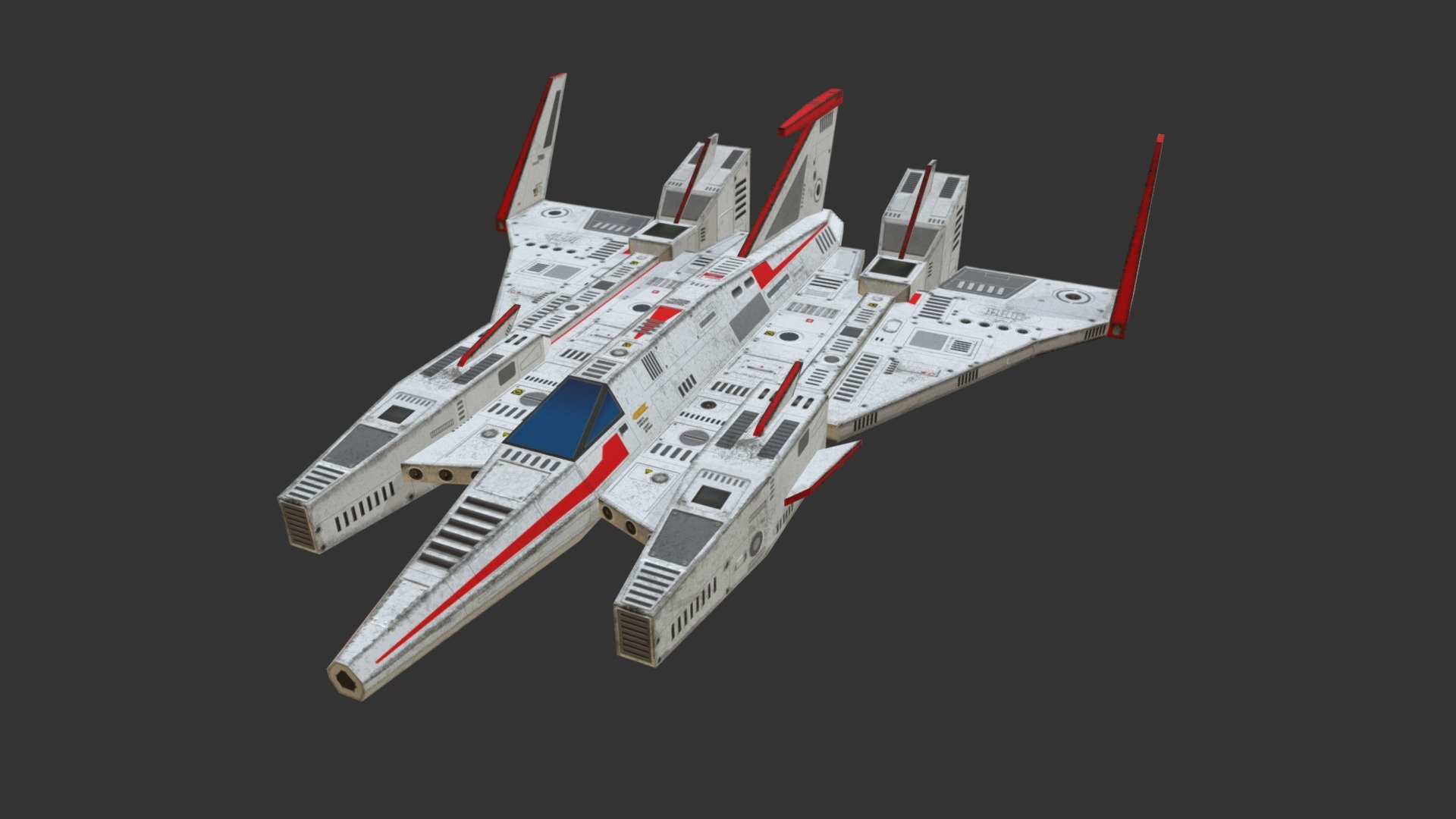 Low Poly Starship-SS05 - 3D model by Art Force (@art-force) [e5a7a59 ...