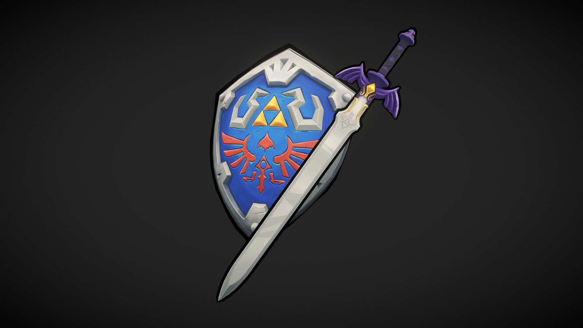 Links sword and shield - 3D model by Nikita [shacr0w] Vorobyev ...