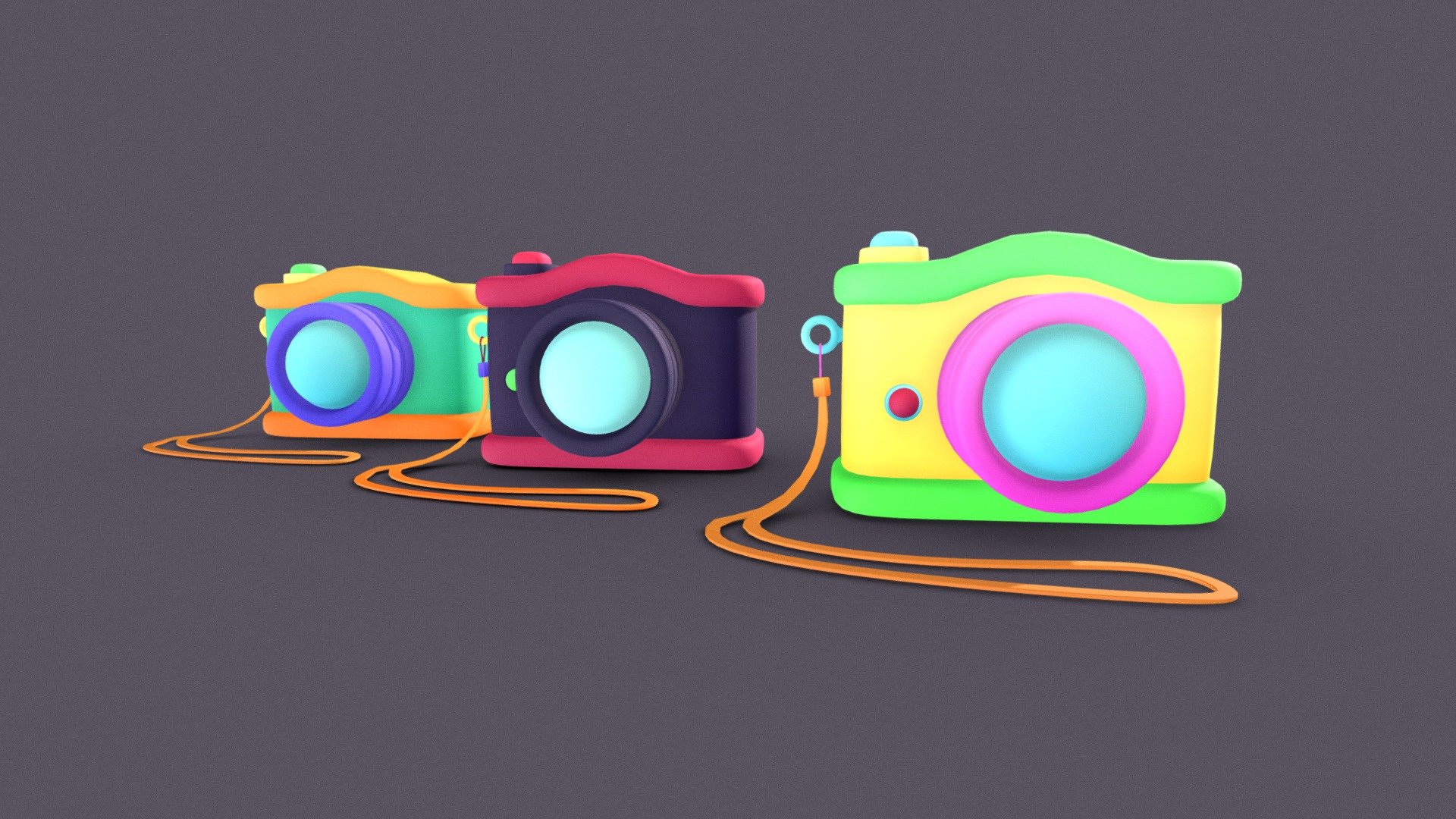 Stylized Low Poly Cameras - Buy Royalty Free 3D model by Coco Jinjo ...