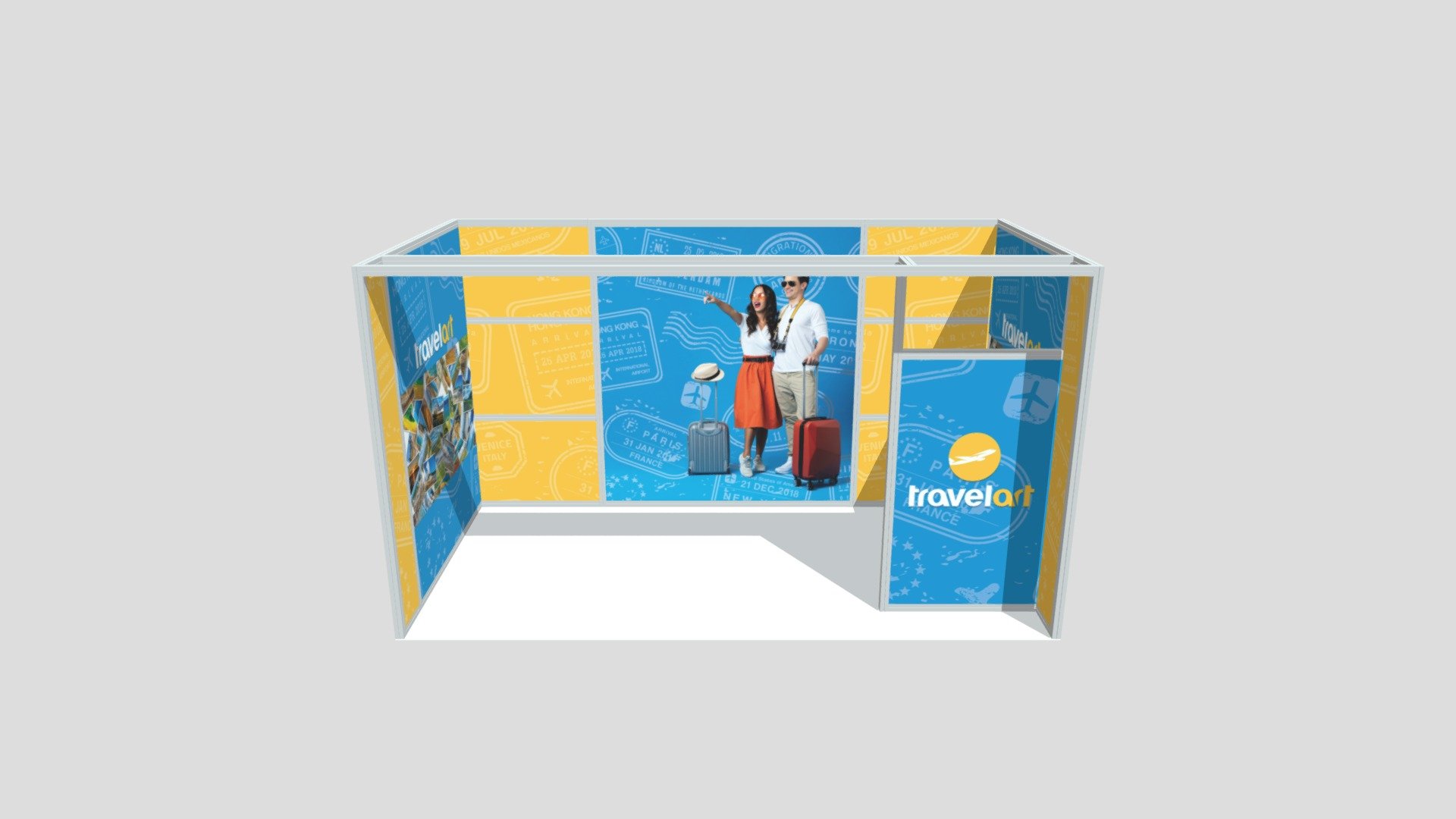 20ft x 10ft Cabo Tradeshow Booth B Kit - 3D model by xyzDisplays ...
