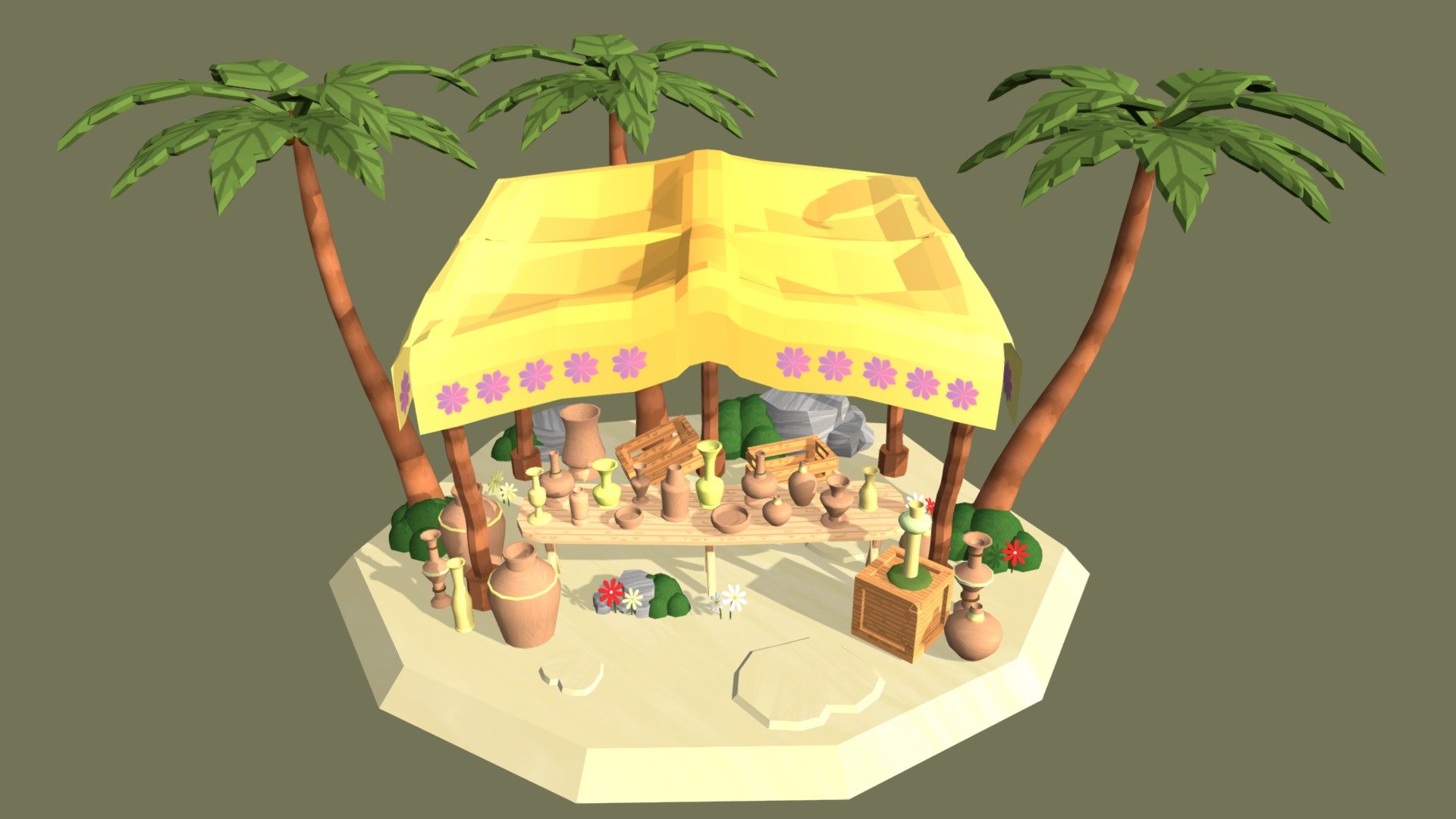 DAE Bazaar - Pot Vendor - 3D model by Jarne Dierickx (@jarnedierickx ...