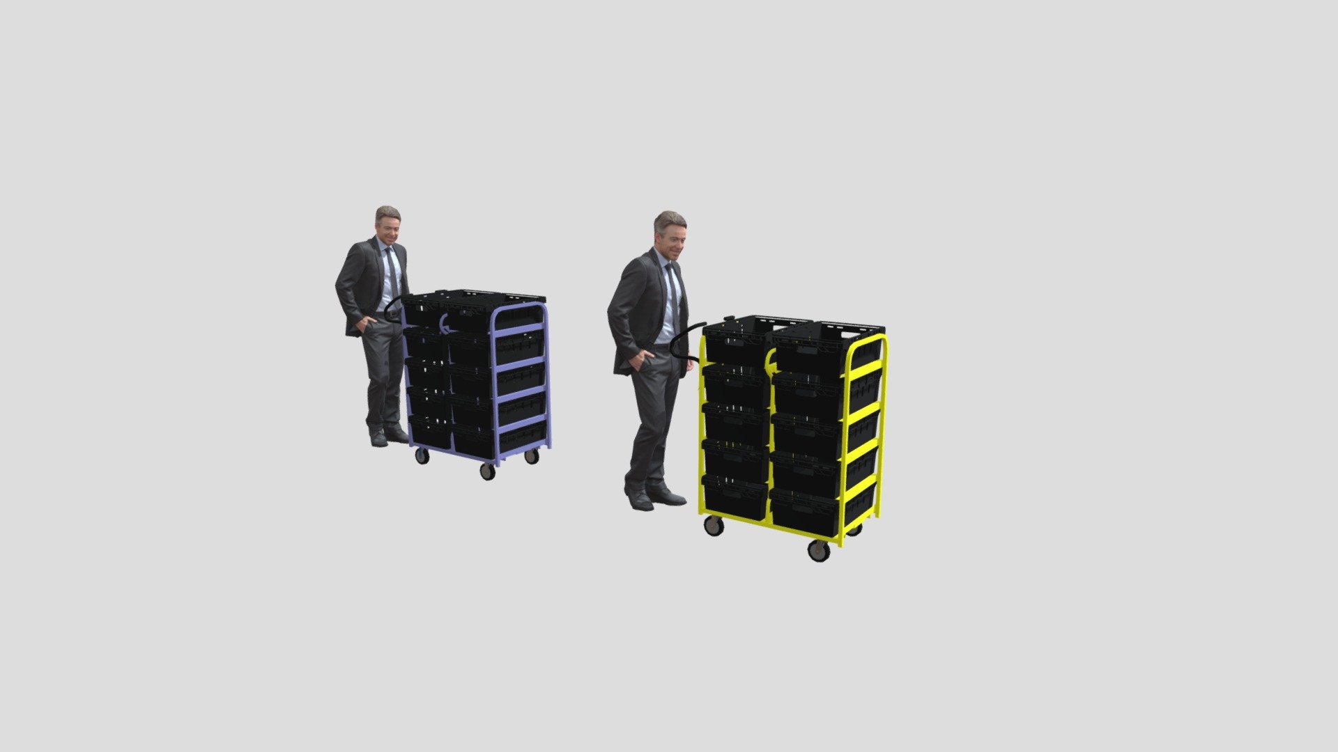 AW-NAT10218 10 Box Trolley With 200mm Totes - 3D model by 3D-VIEW ...