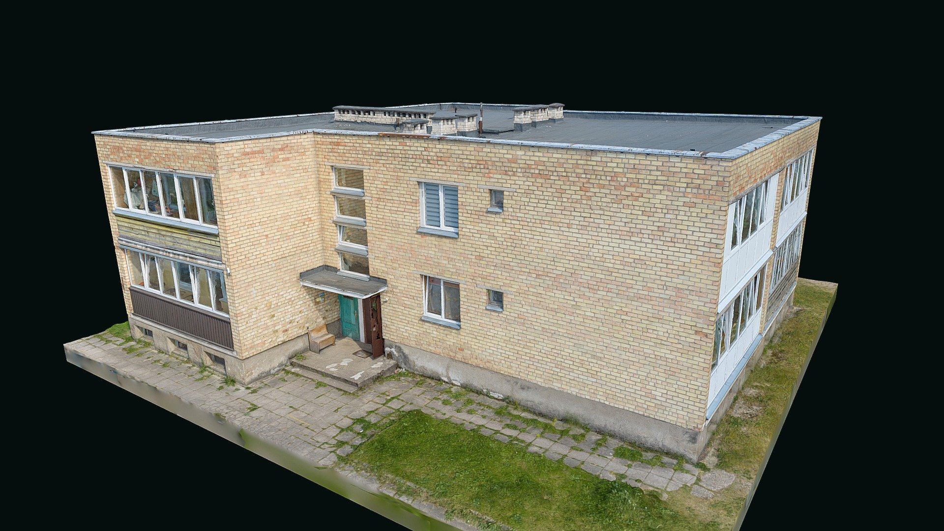 Two-story apartment building photogrammetry - Buy Royalty Free 3D model ...
