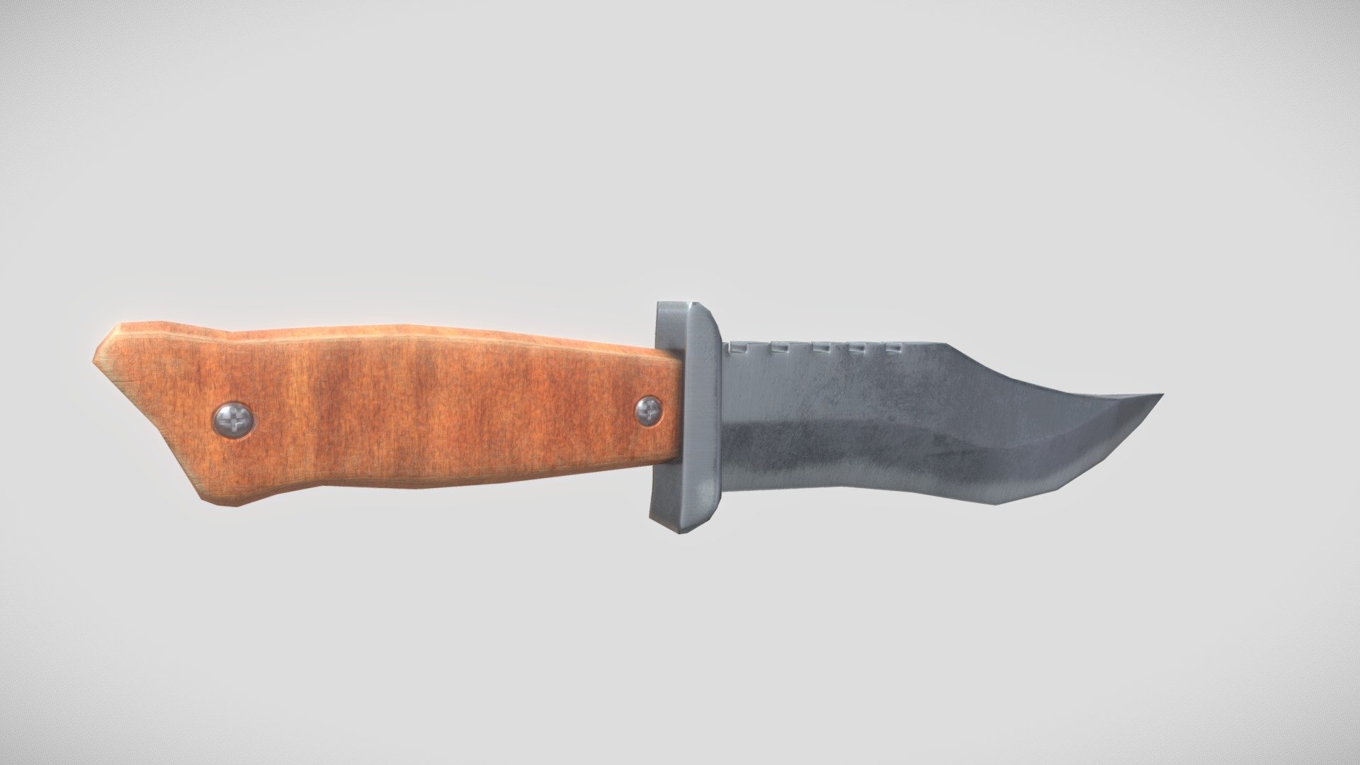 Simple Bowie Knife - Download Free 3D model by Big2XG [e5c453d] - Sketchfab