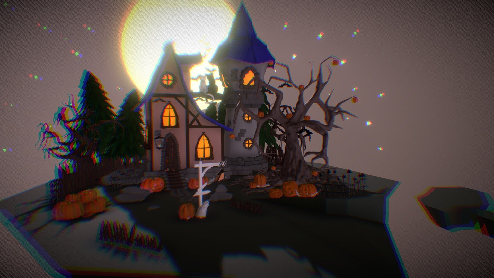 Halloween House - 3D model by ShamaHka [e5c4a3e] - Sketchfab