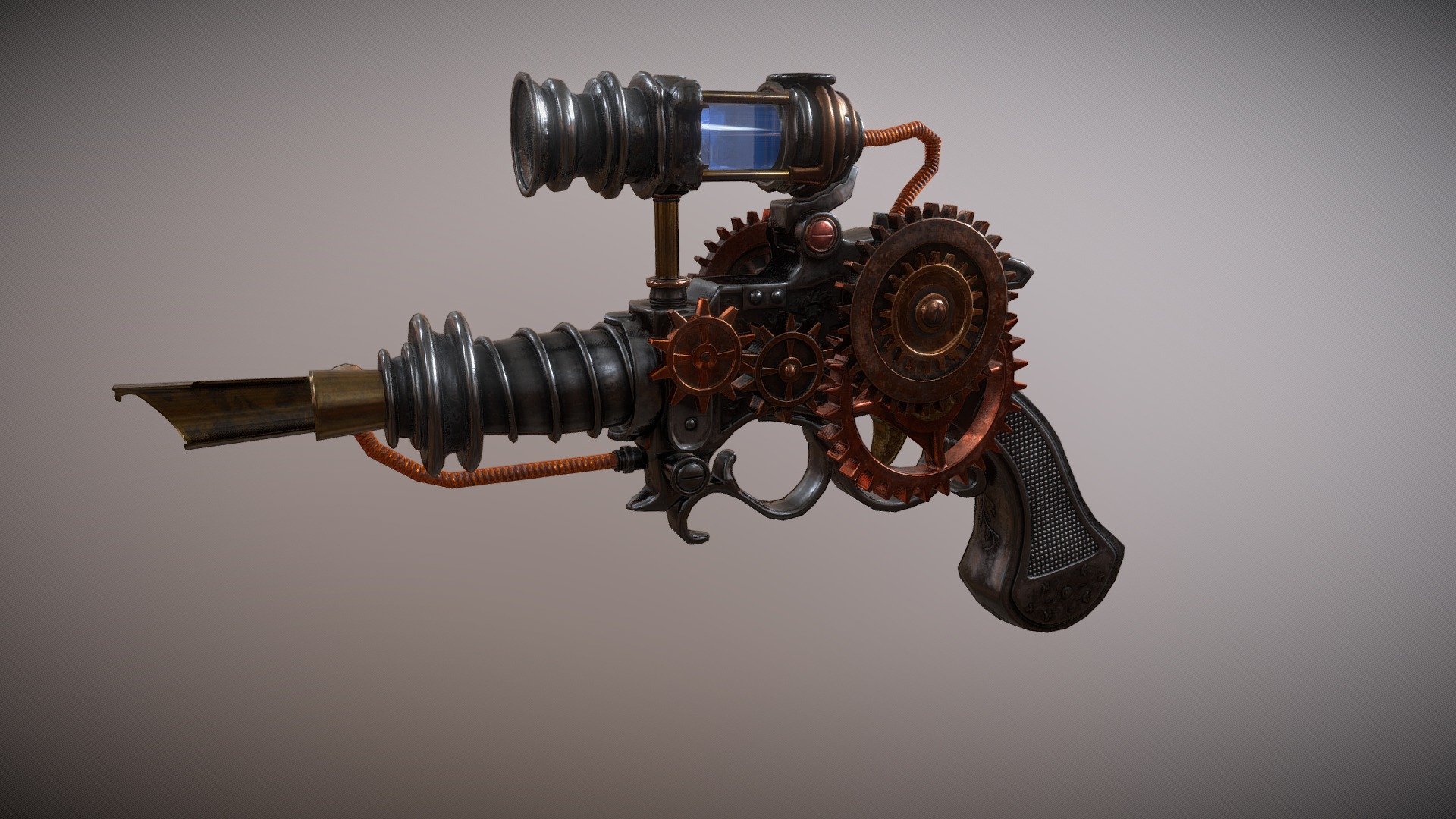 Steam punk weapon - 3D model by mari001 [e5c52d5] - Sketchfab