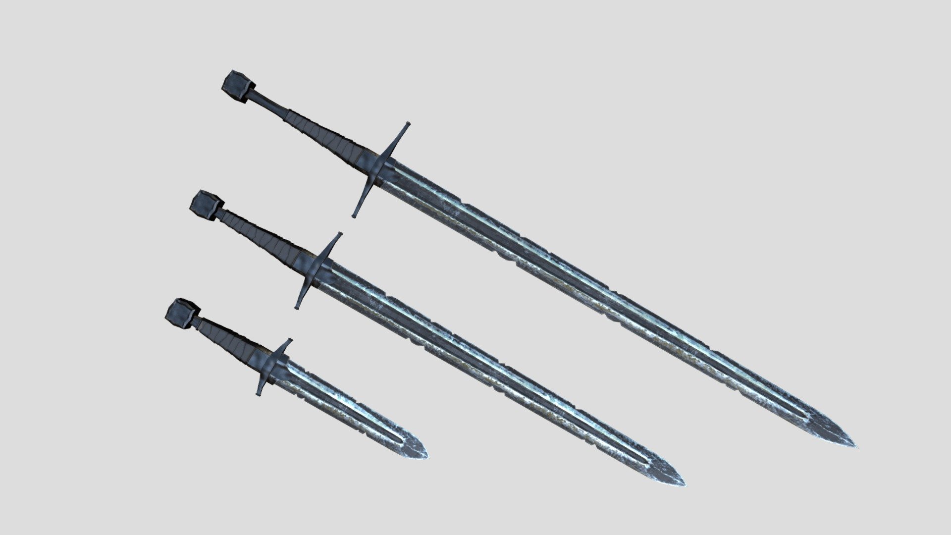 Elegant Gothic Fantasy Swords - Download Free 3D model by IZ (@I.Z ...