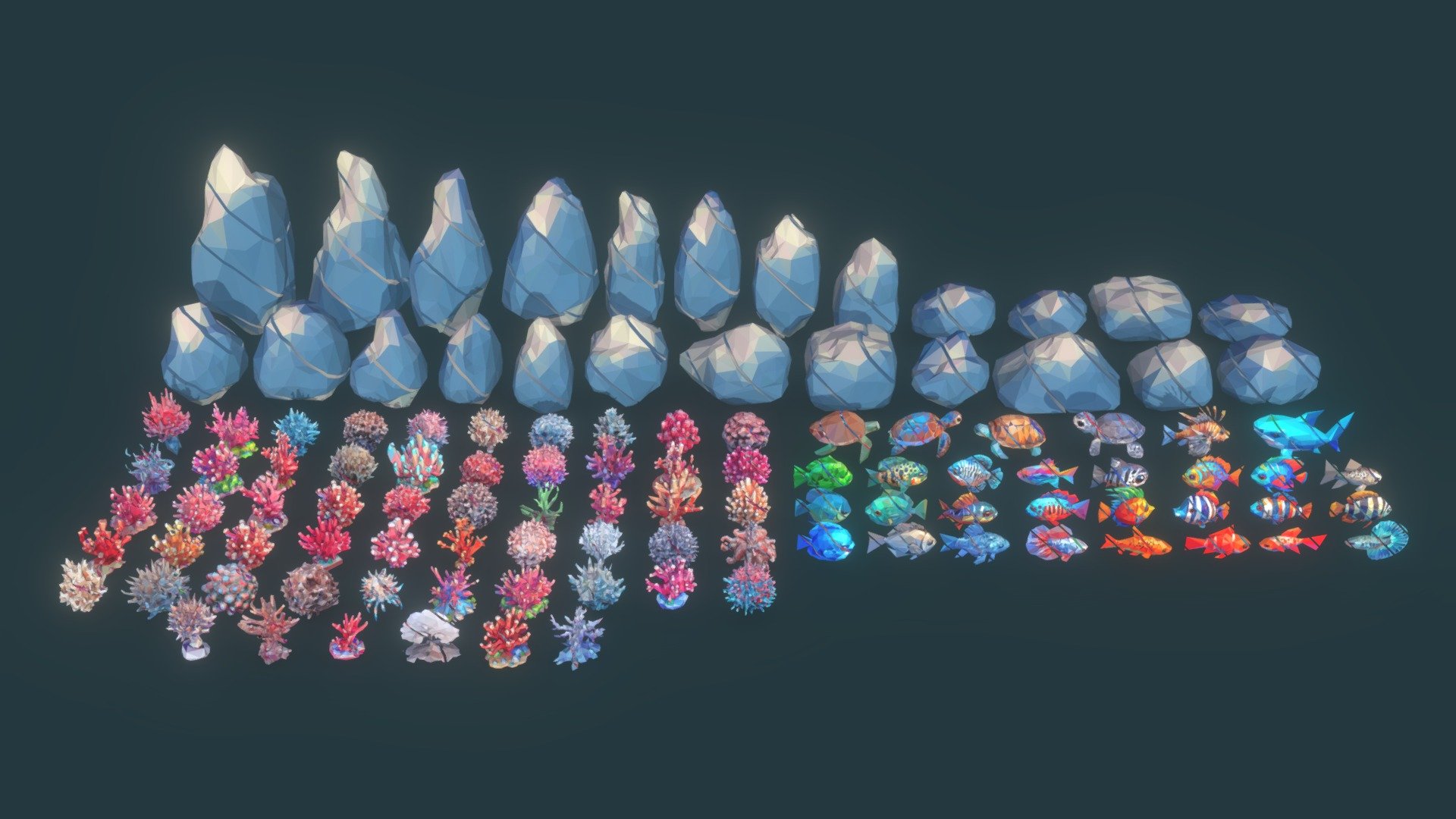 Stylized Underwater Game Assets - 240325 - Buy Royalty Free 3D model by ...