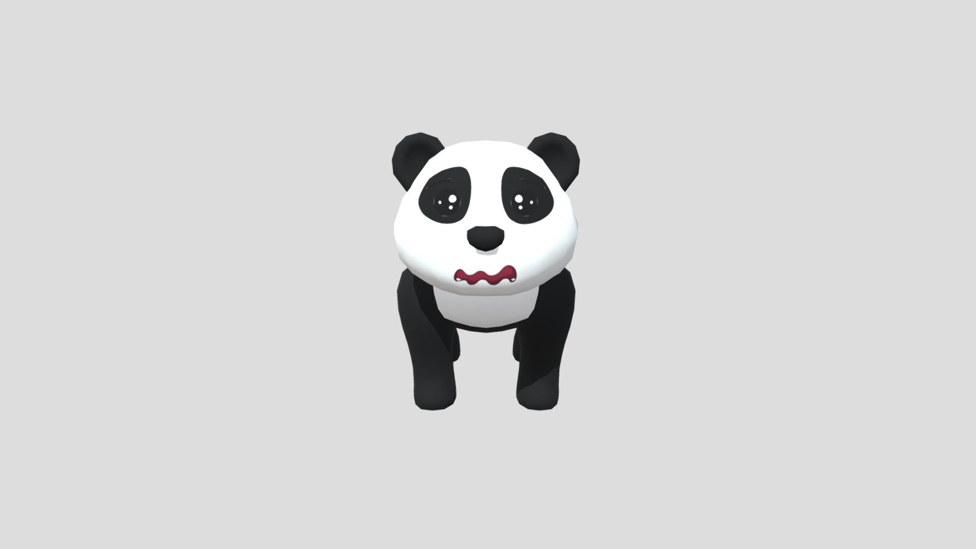 Cute low-poly panda - 3D model by Karin (@KarinLunga) [e5c9ae3] - Sketchfab