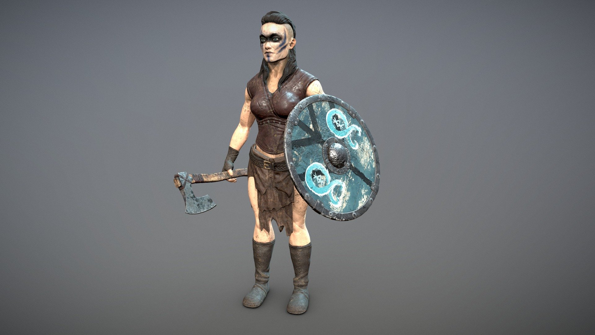 Shield Maiden - Character - 3D model by skygreen [e5cb597] - Sketchfab