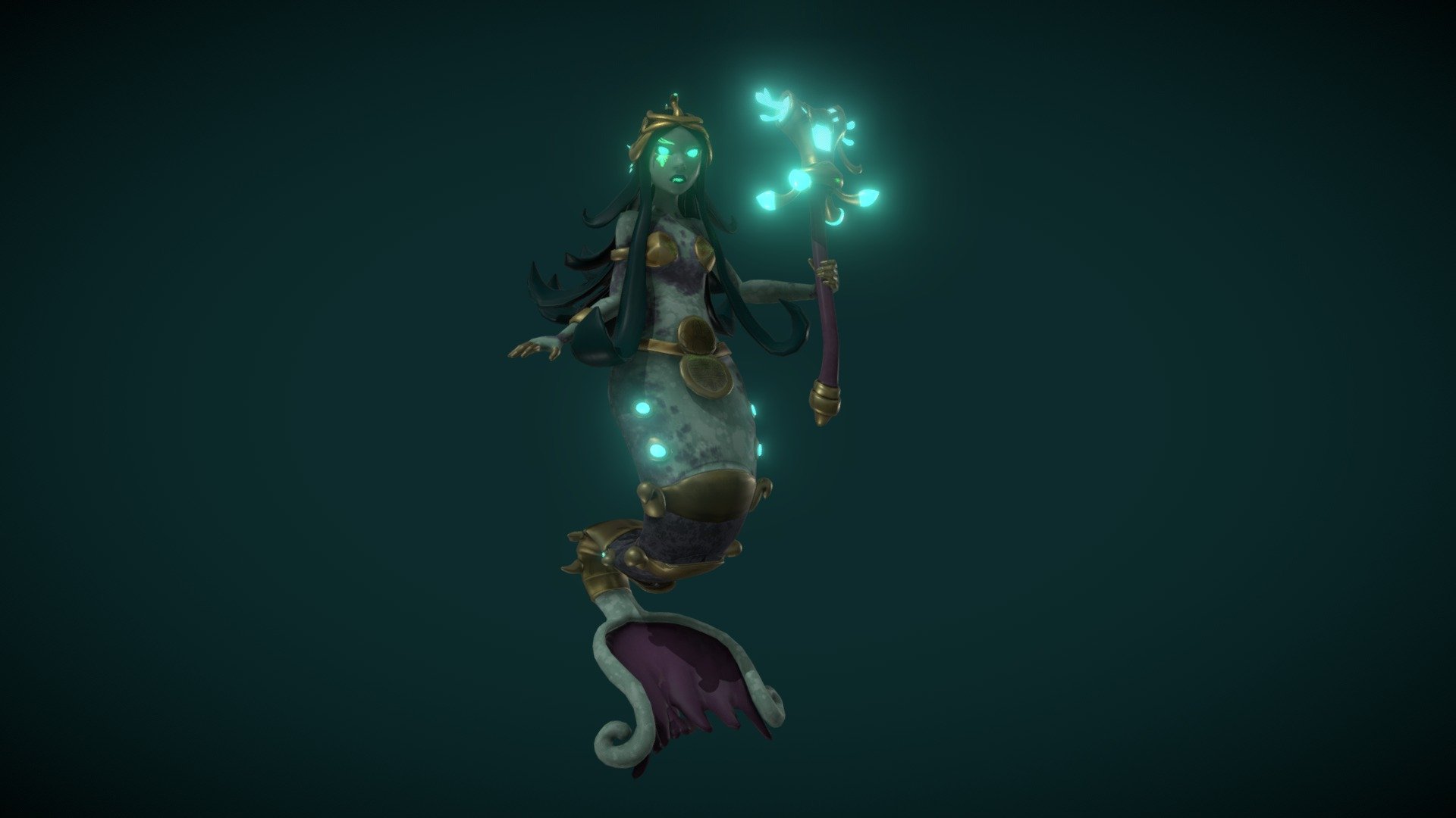 Sea Witch 3d Abstract 3D File Sea Mine Witch 🧙♀ ・3D Printing