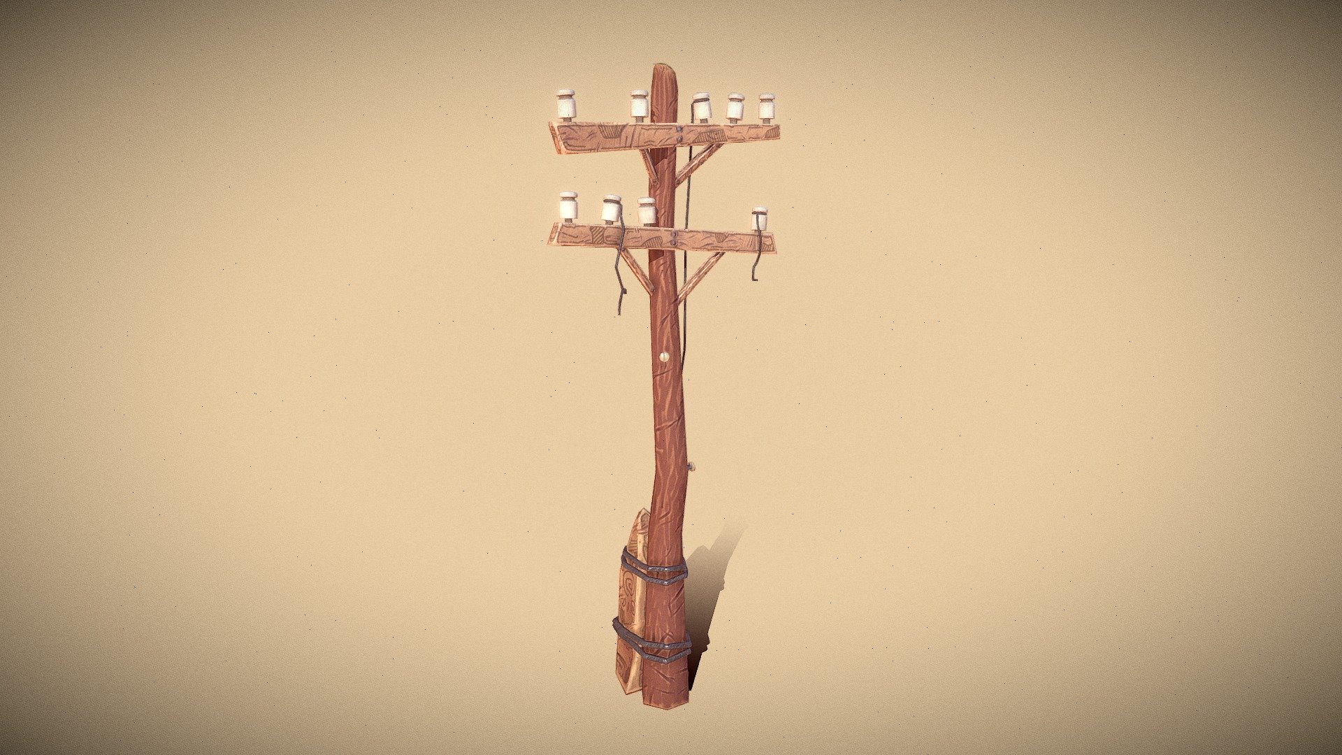 Stylized telegraph pole - 3D model by Yratz [e5ce7d8] - Sketchfab