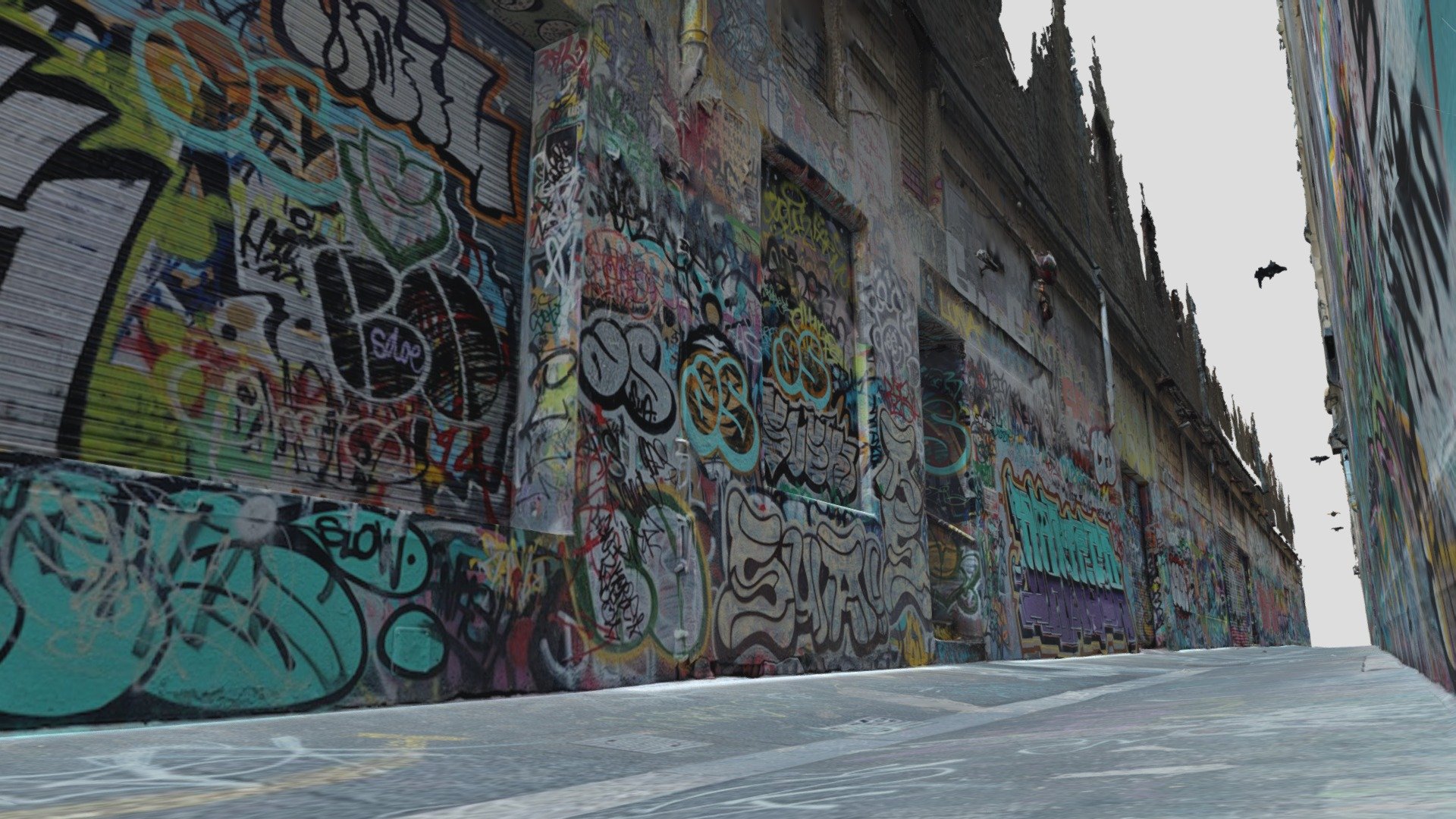 Union Lane Graffiti - 3D model by enomalies [e5d2104] - Sketchfab