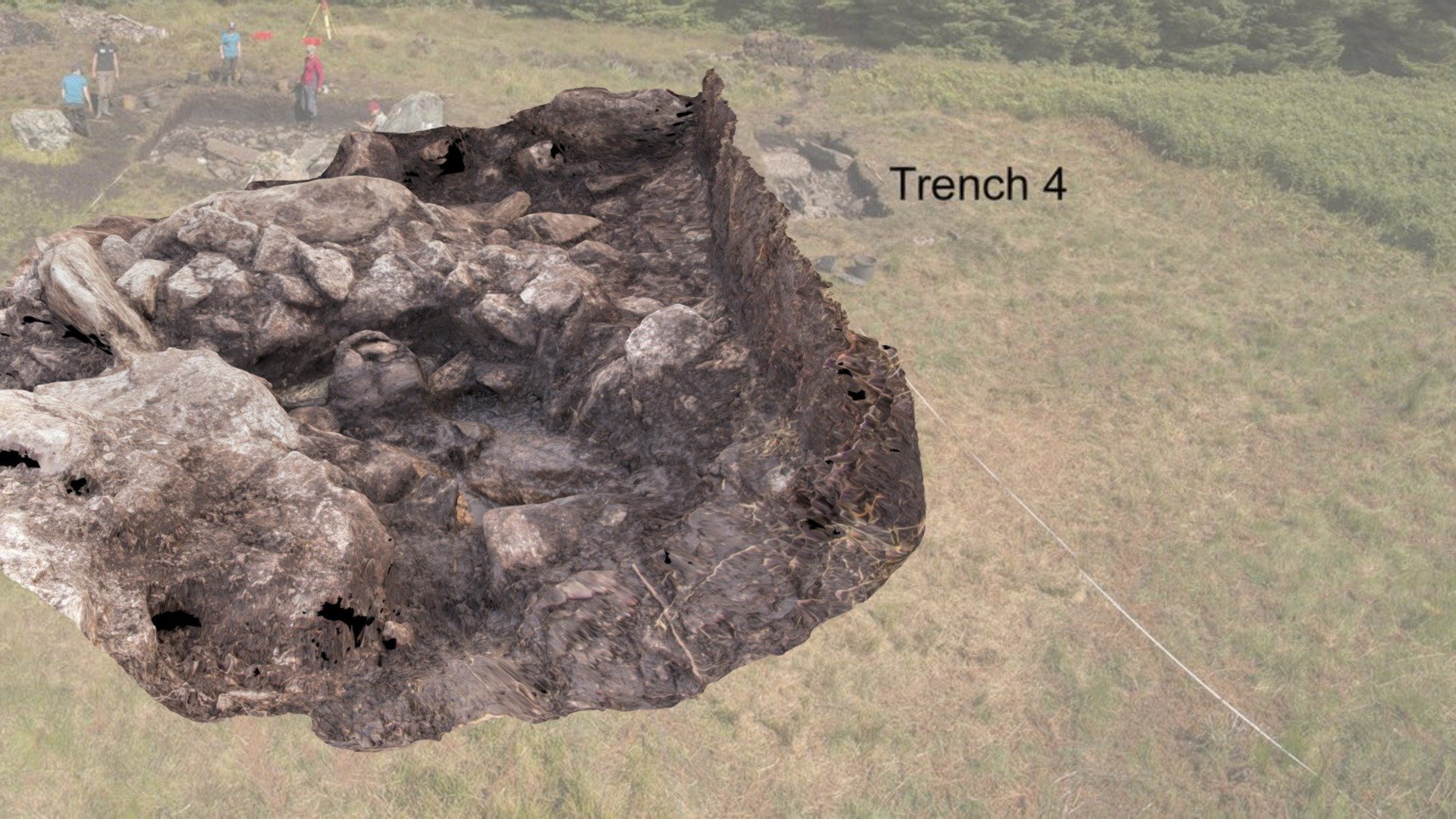 Trench 4 stage 4 - pots in-situ - Giant's Grave - 3D model by ...