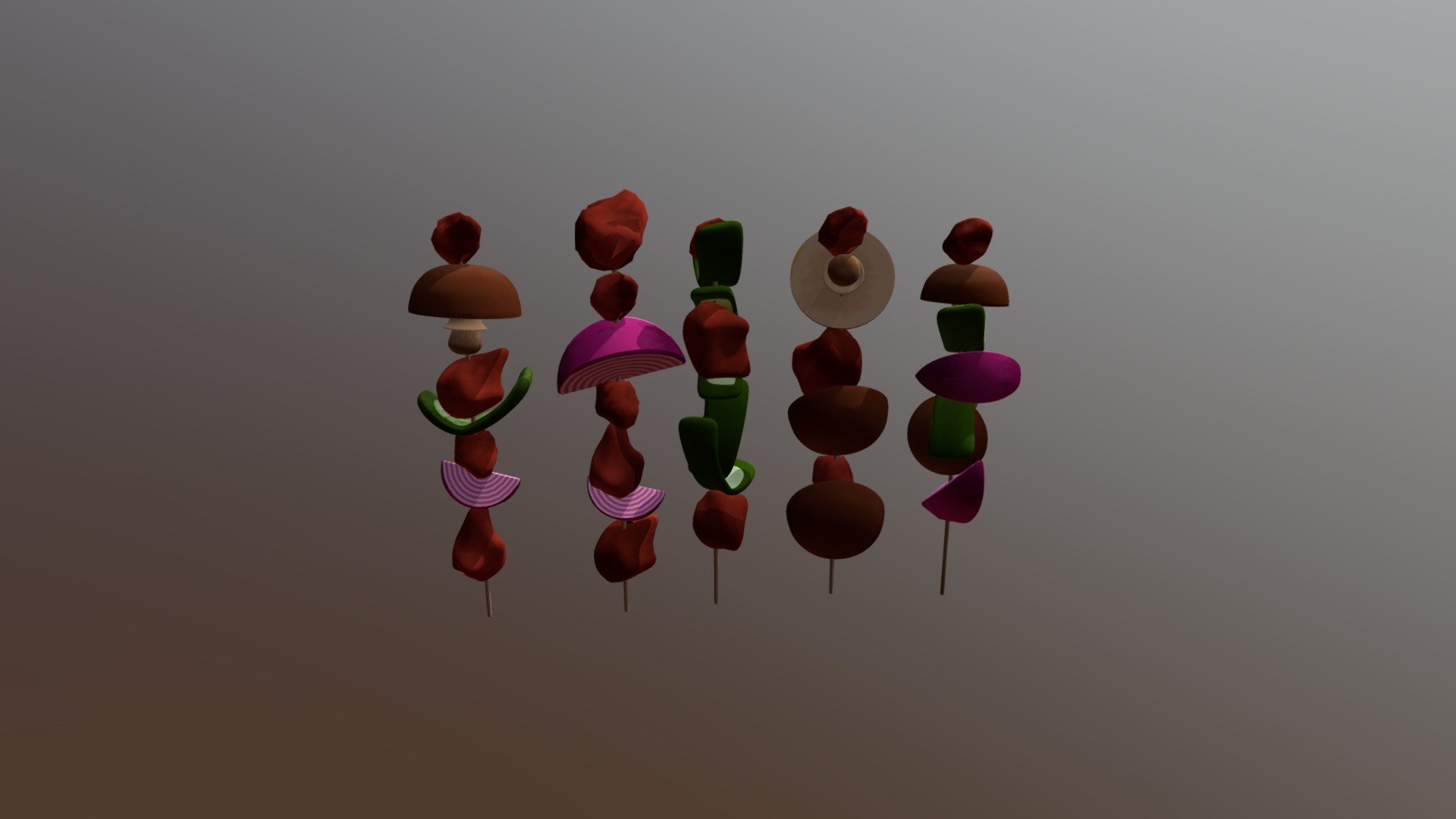 Skewers - 3D model by waywardwill [e5d6835] - Sketchfab