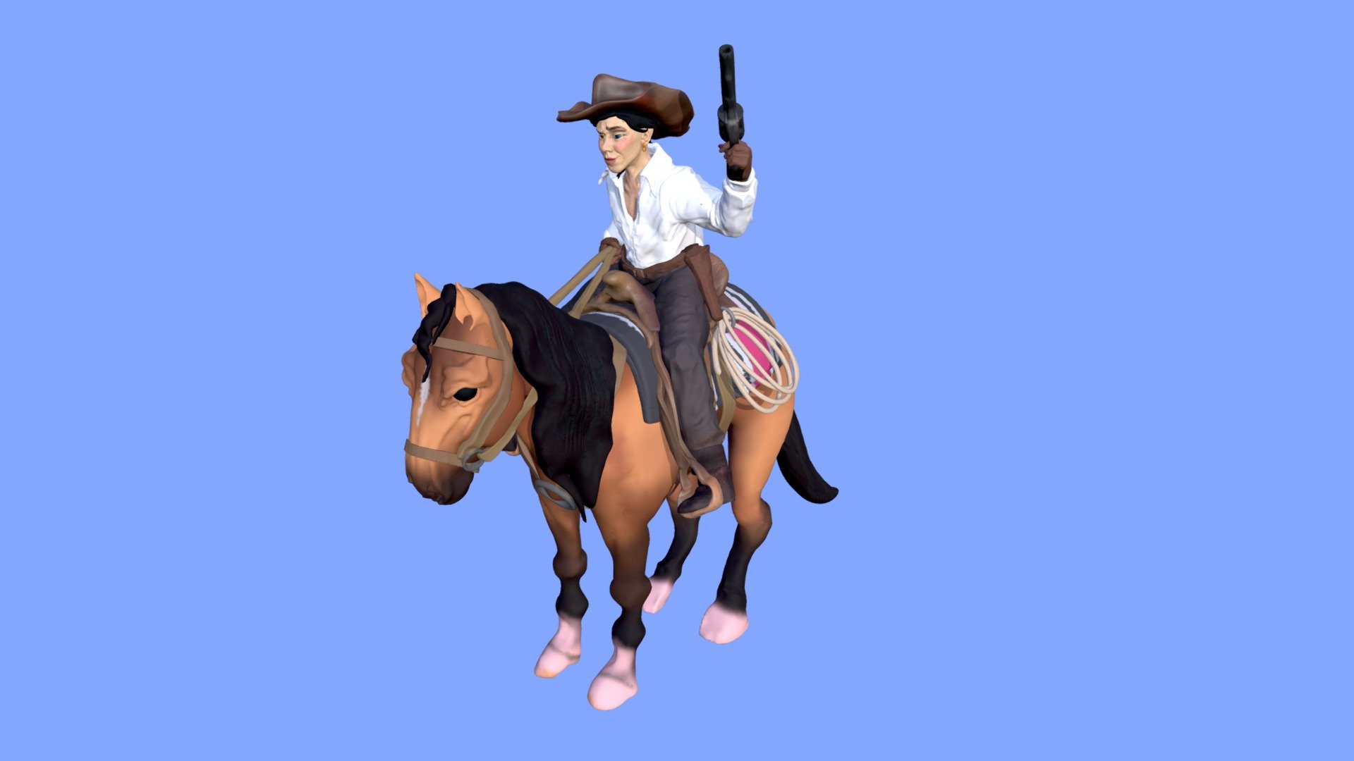 Cowboy - 3D model by Shapelab [e5e17bd] - Sketchfab