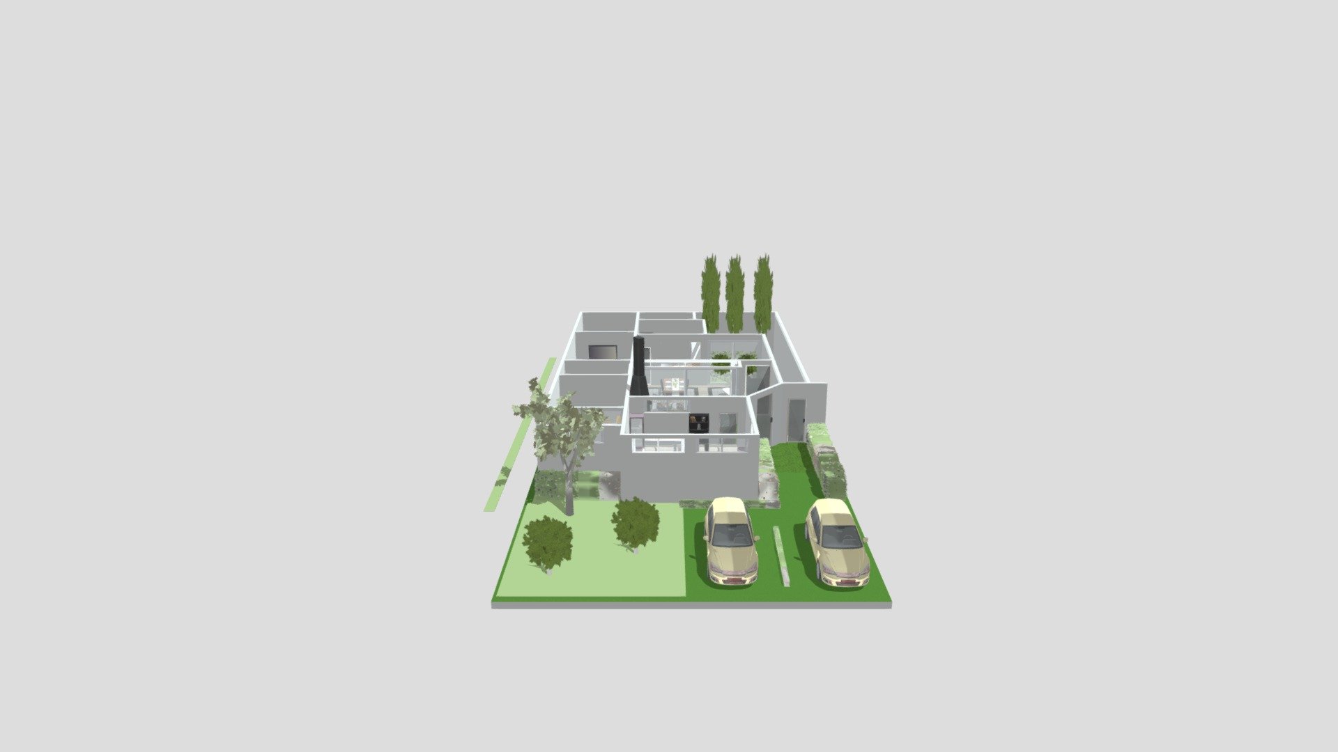 Cube House - Download Free 3D model by Home Design 3D (@homedesign3d ...