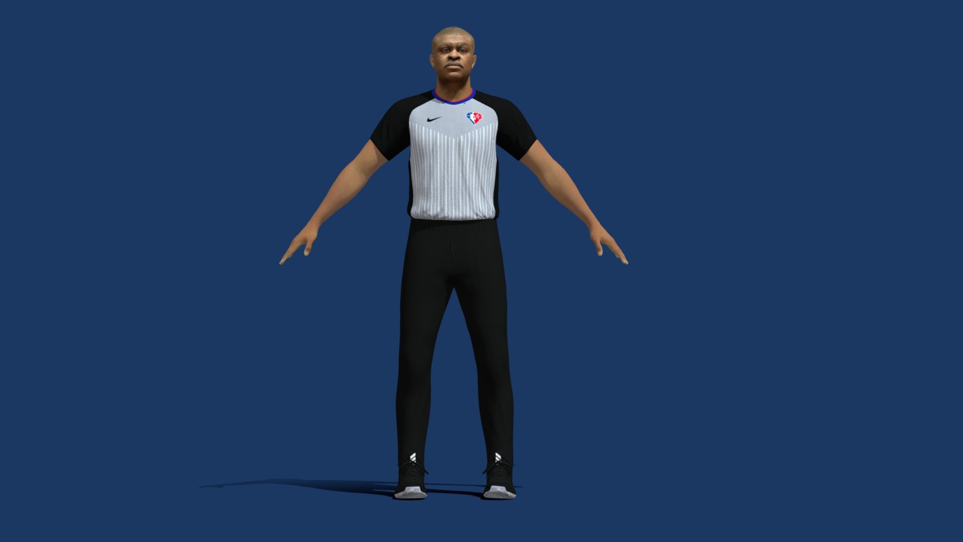 T-Pose Rigged Tony Brothers NBA referee - 3D model by 3dpassion.net ...
