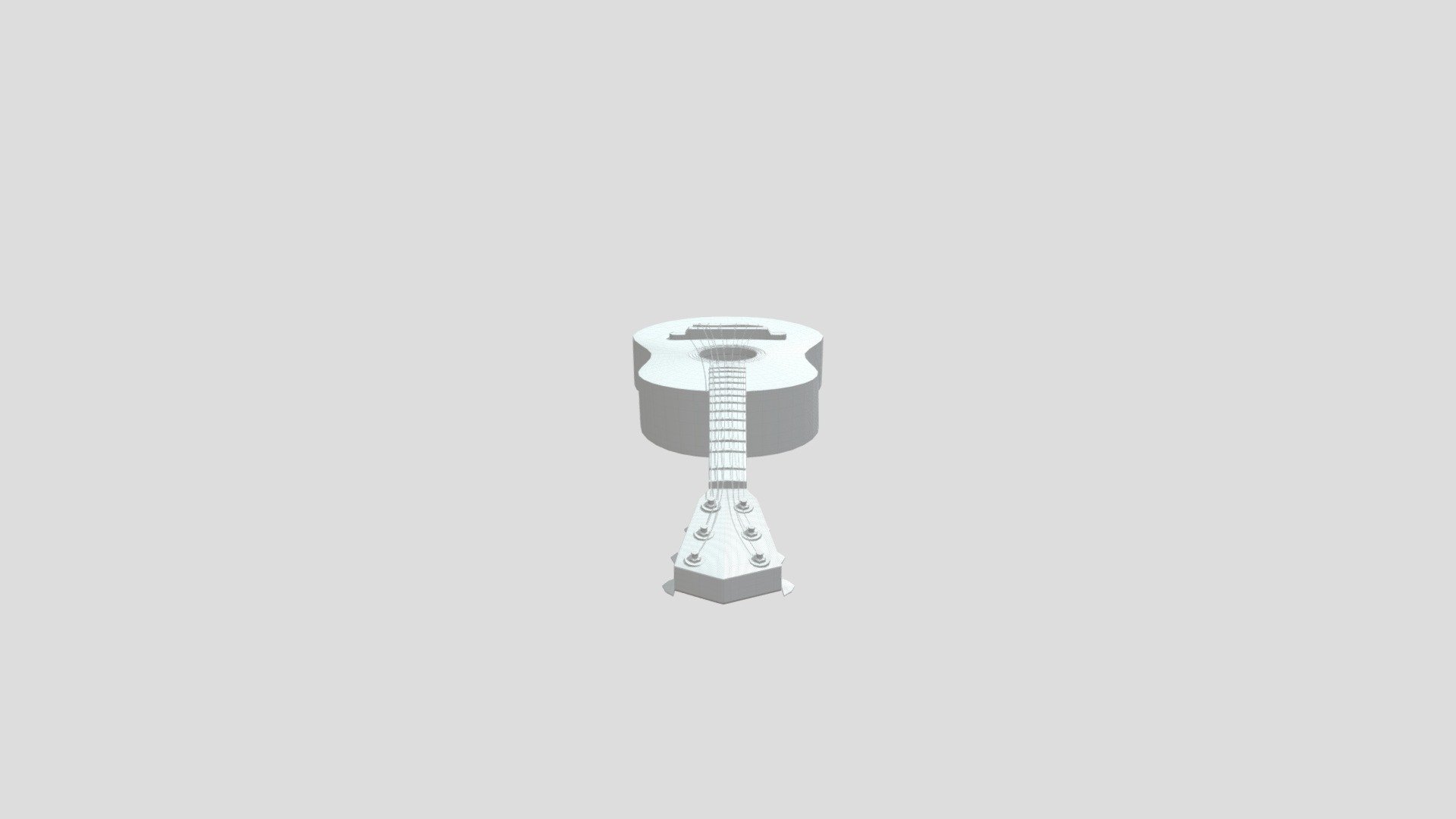 High Poly 3D Guitar Model Made On Maya - 3D model by kanishkvyas57 ...